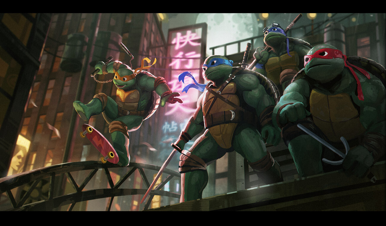 ArtStation - Ninja Turtles Rooftop