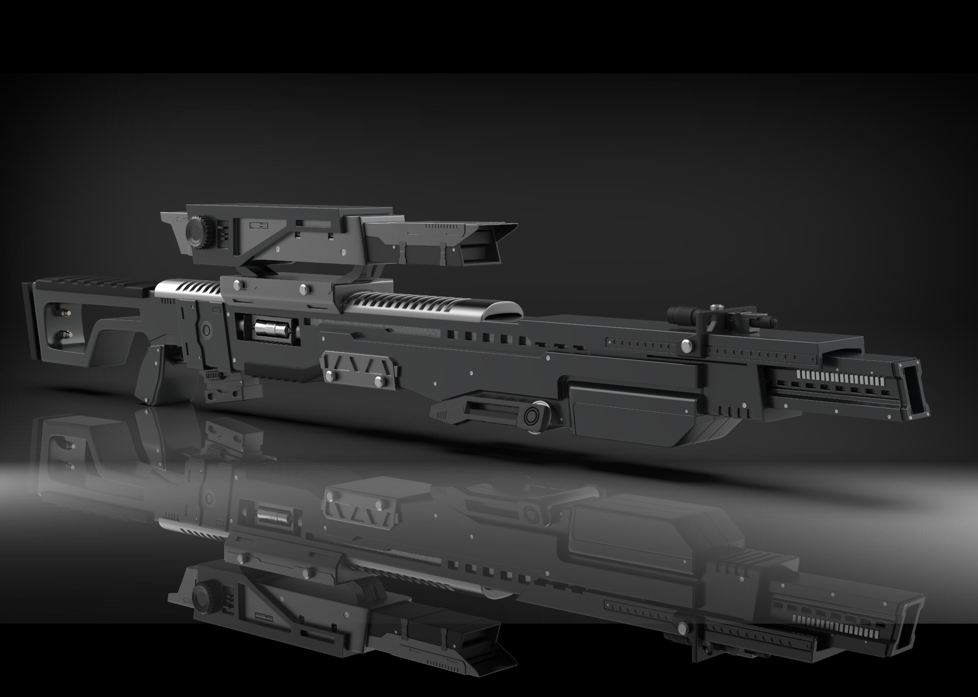 ArtStation - sci fi gun model