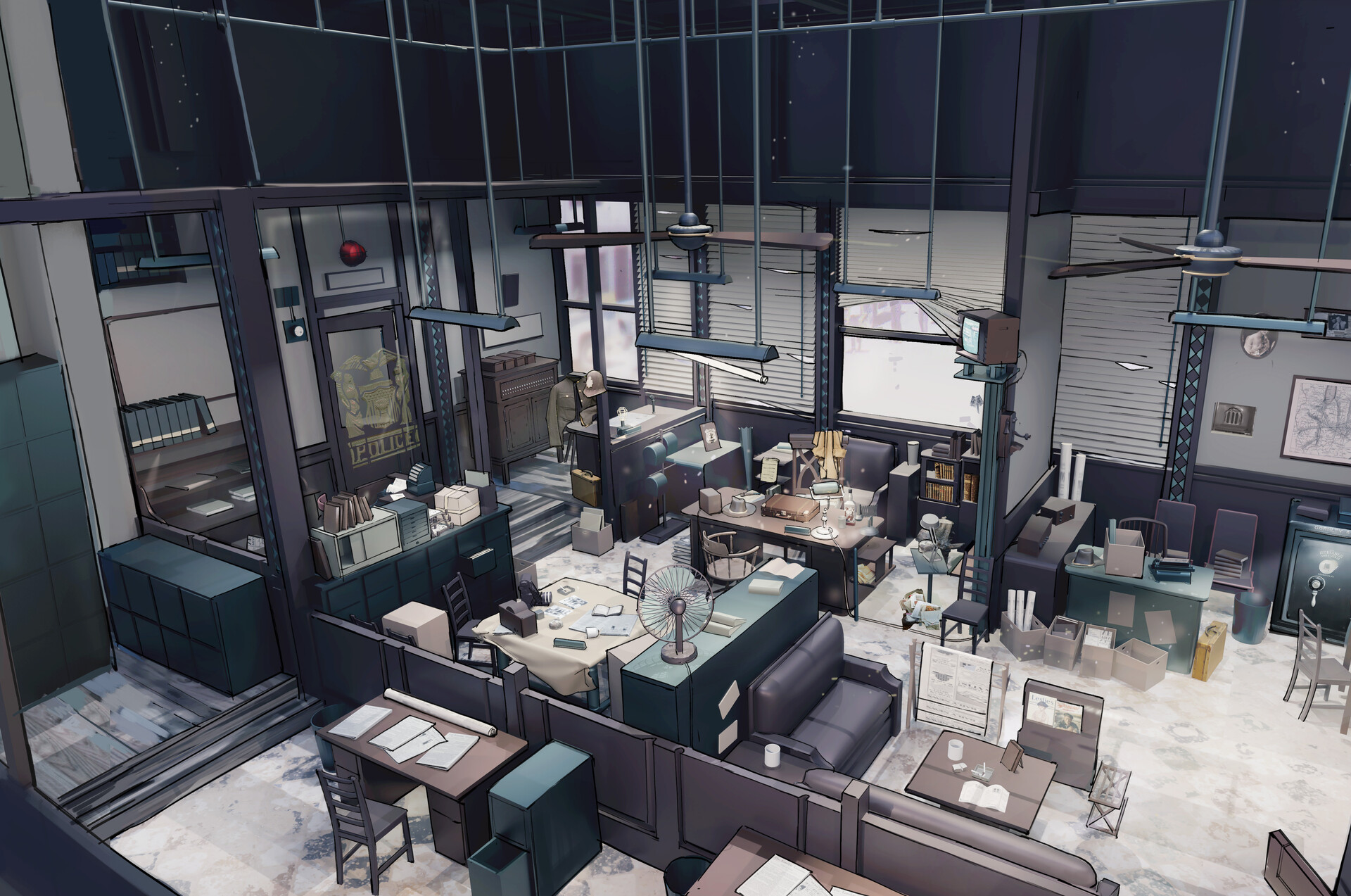 ArtStation - Police Department Interior