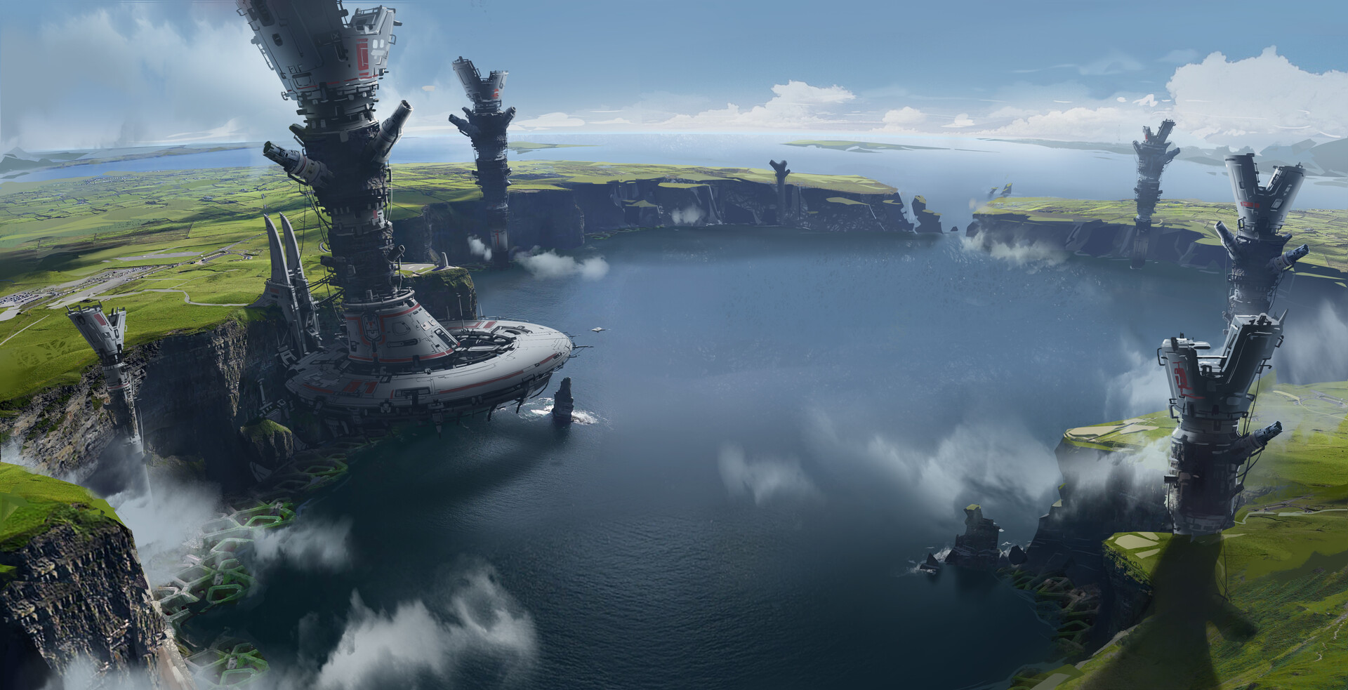 ArtStation - 个人练习(填一张20年的烂尾坑）—深水港deepwater port