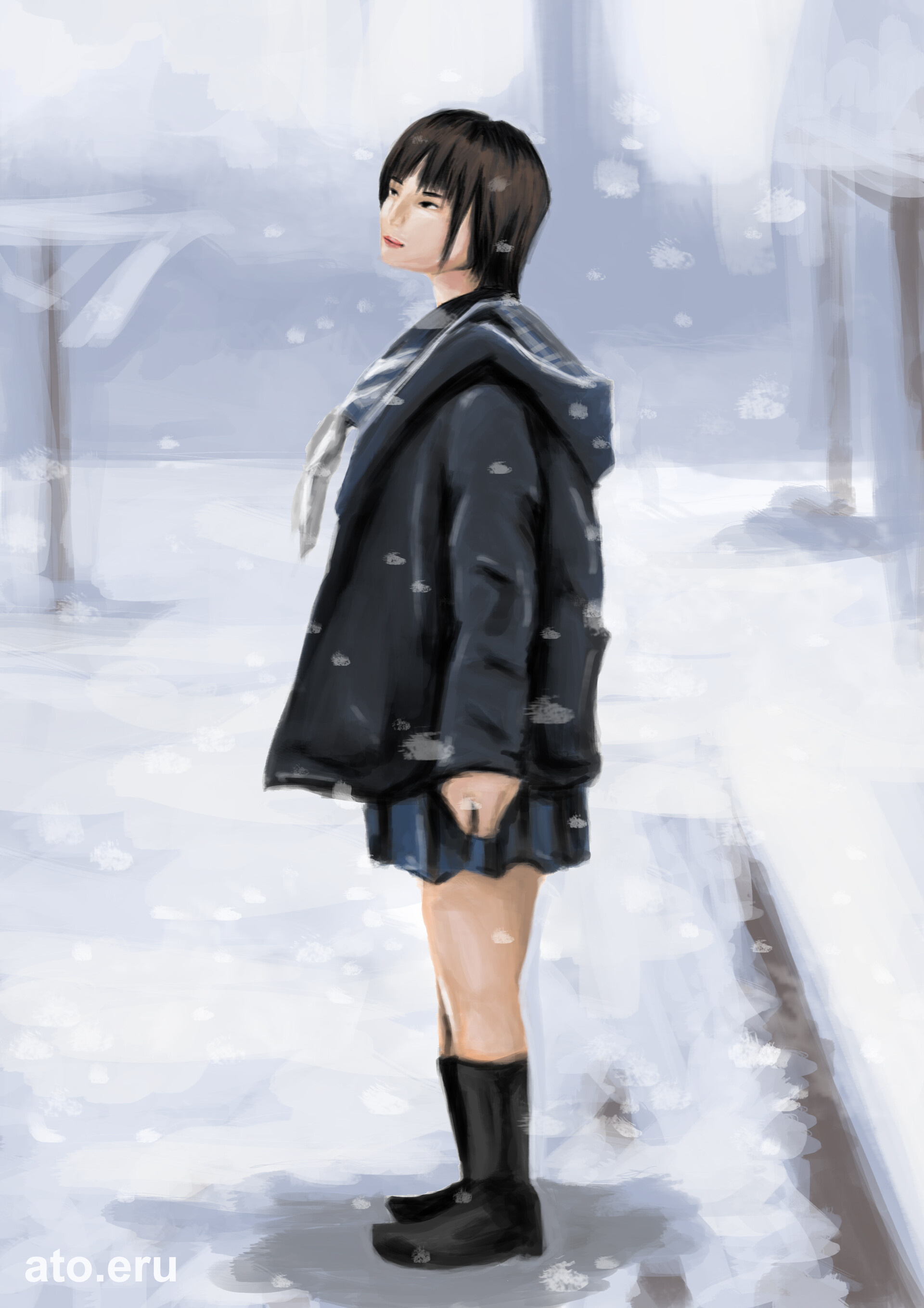 ArtStation - Ash like snow