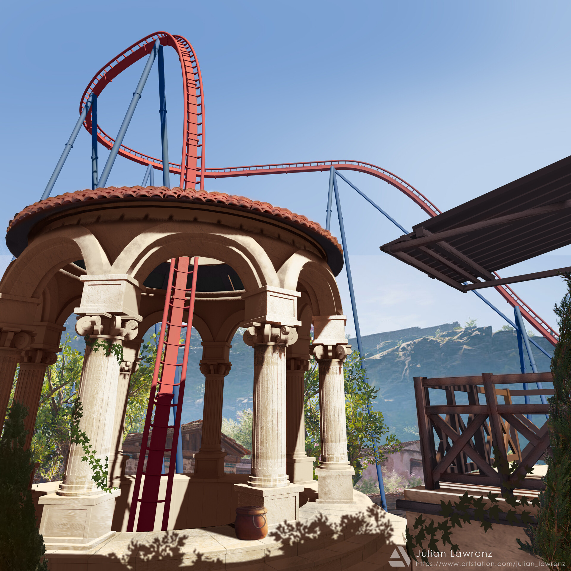 ArtStation - Greek Coaster