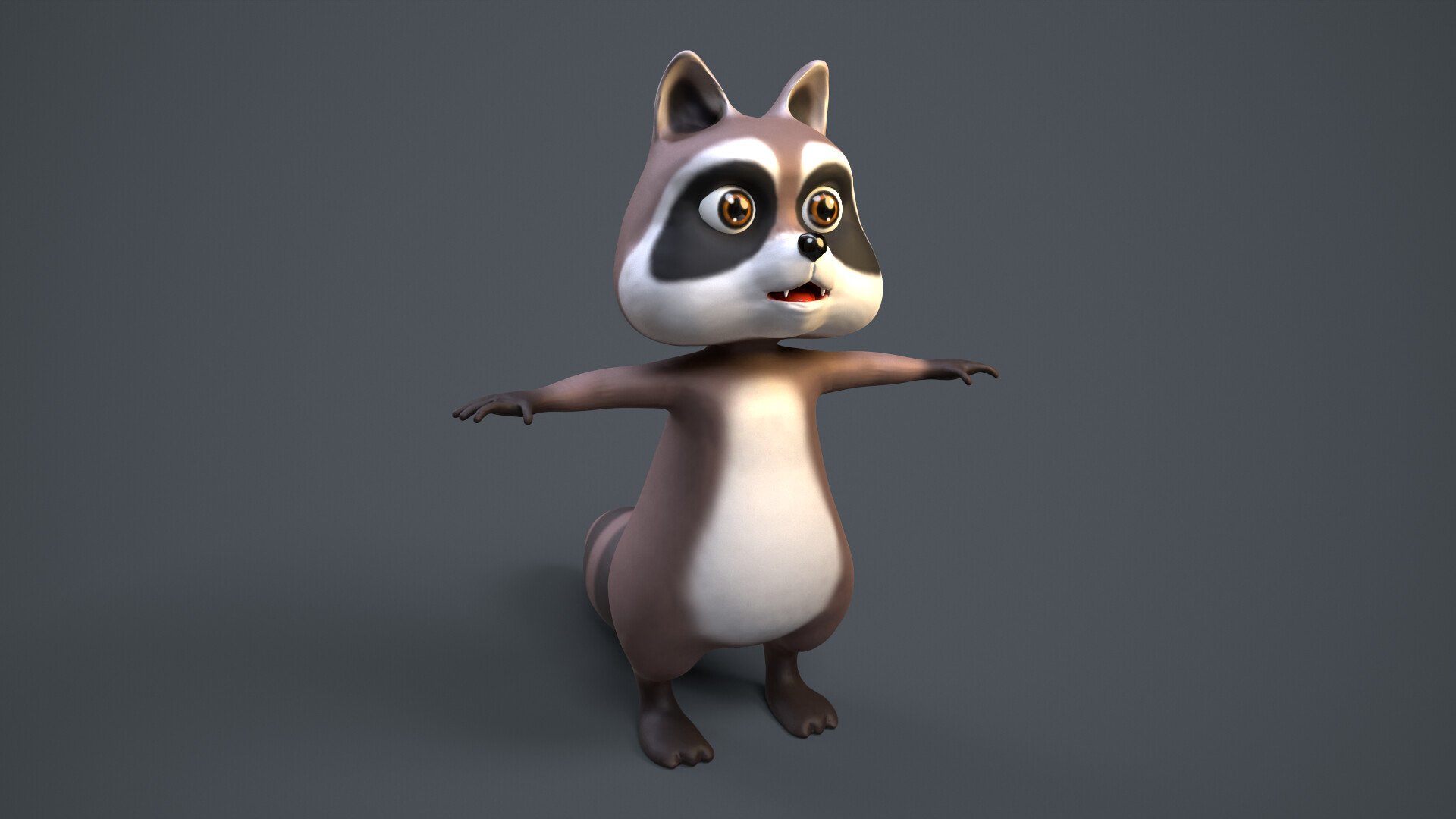 ArtStation - cartoon racoon