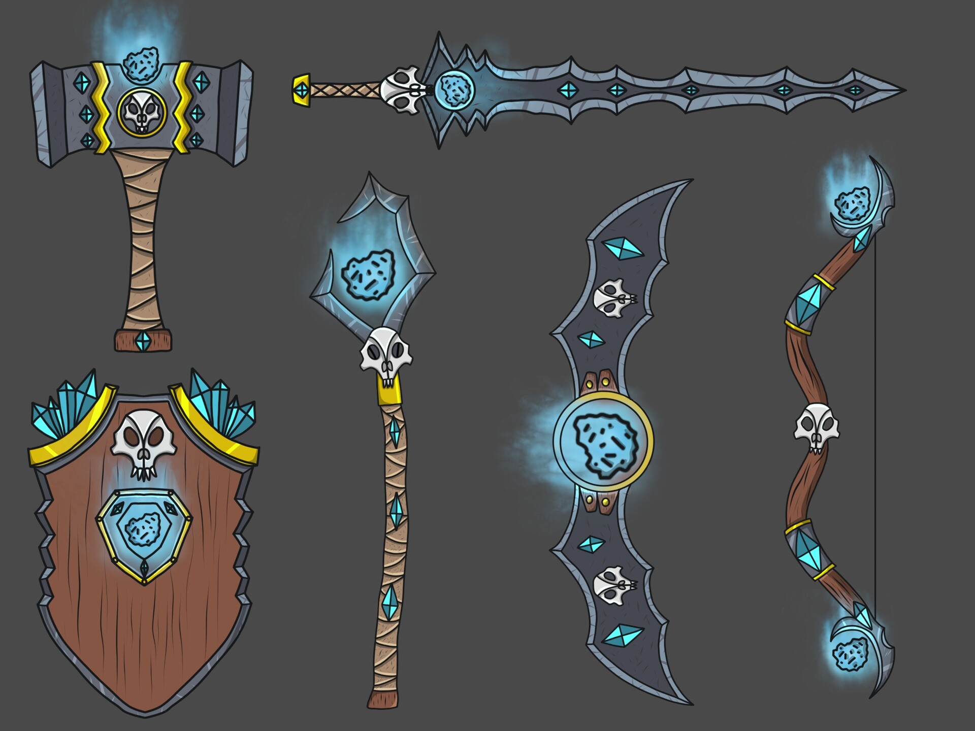 ArtStation - Blizzard Inspired Weapons Concept