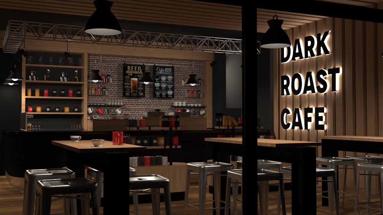 Charbel Makhlouf - Dark Roast Cafe | Architecture Visualization
