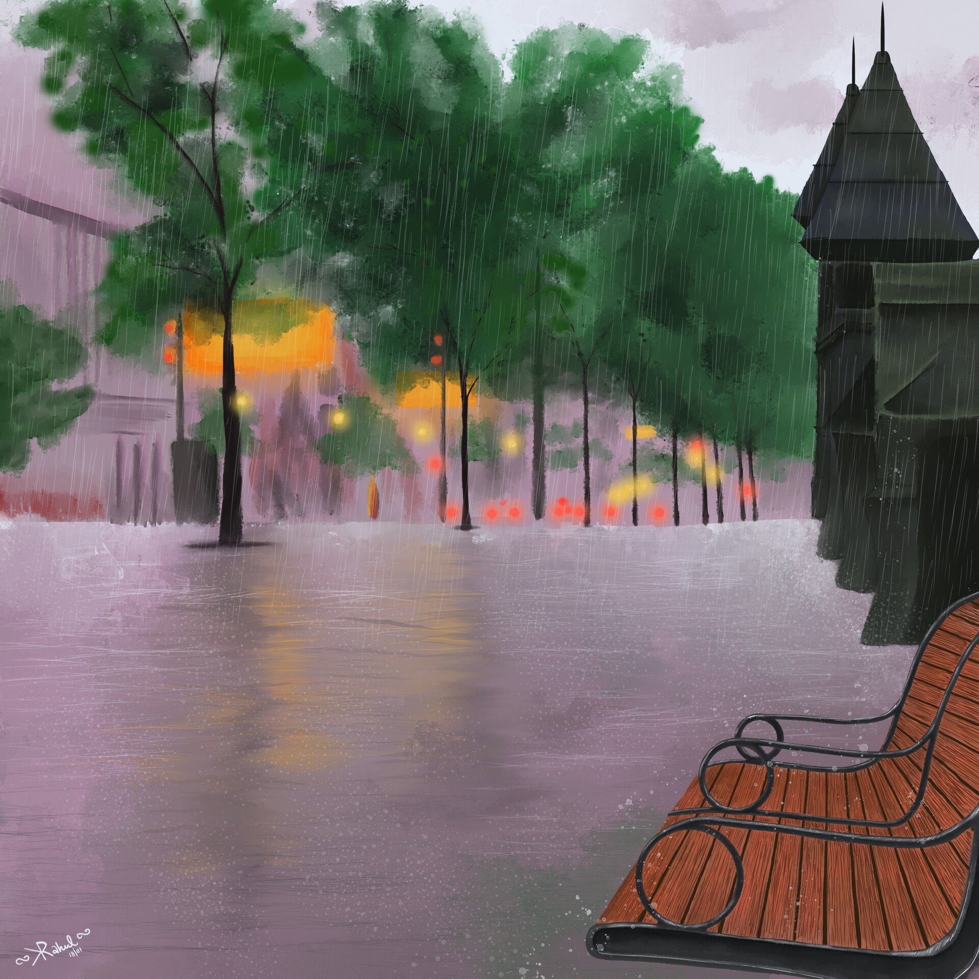 ArtStation - Rainy Illustration