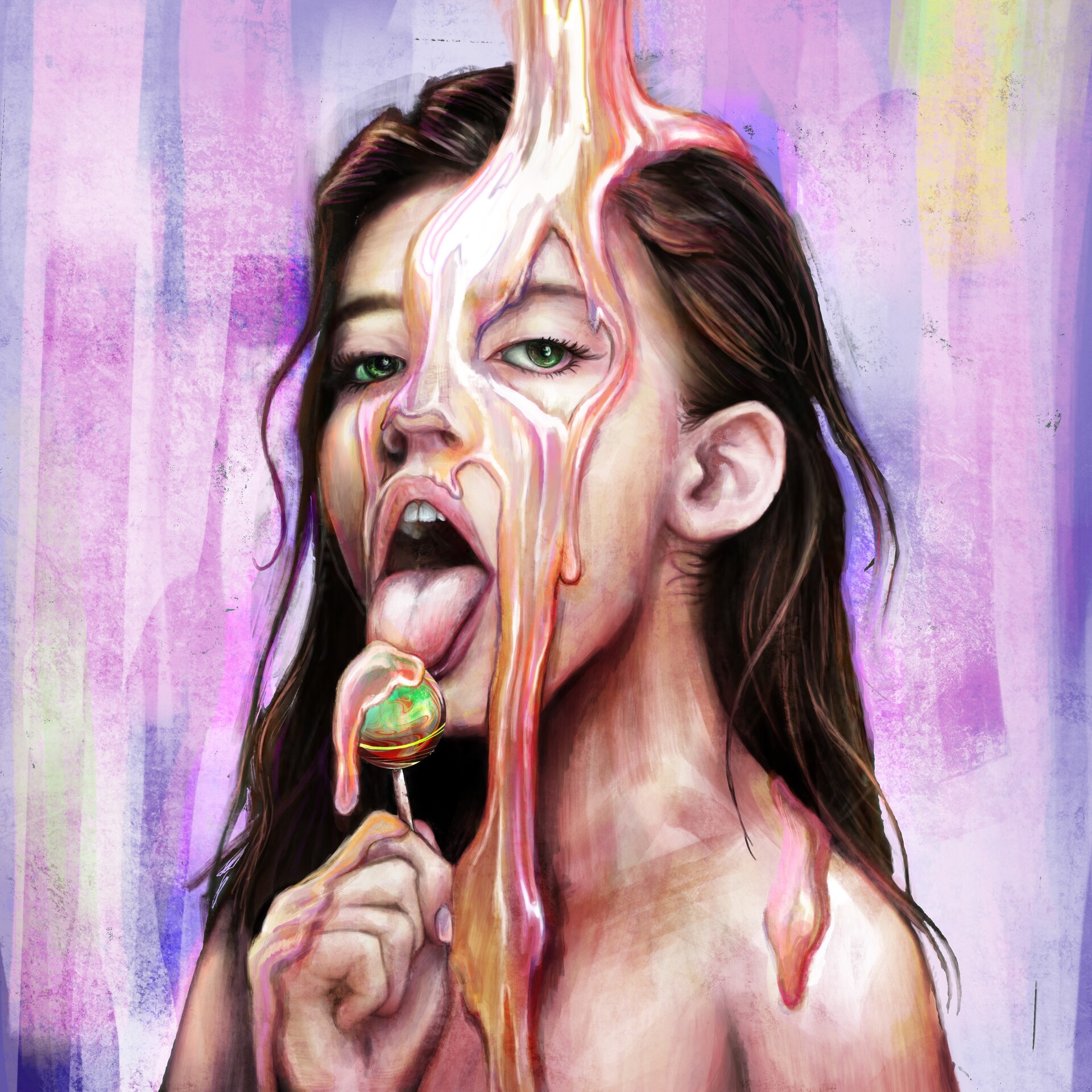 ArtStation - Melting Dripping Candy Slime