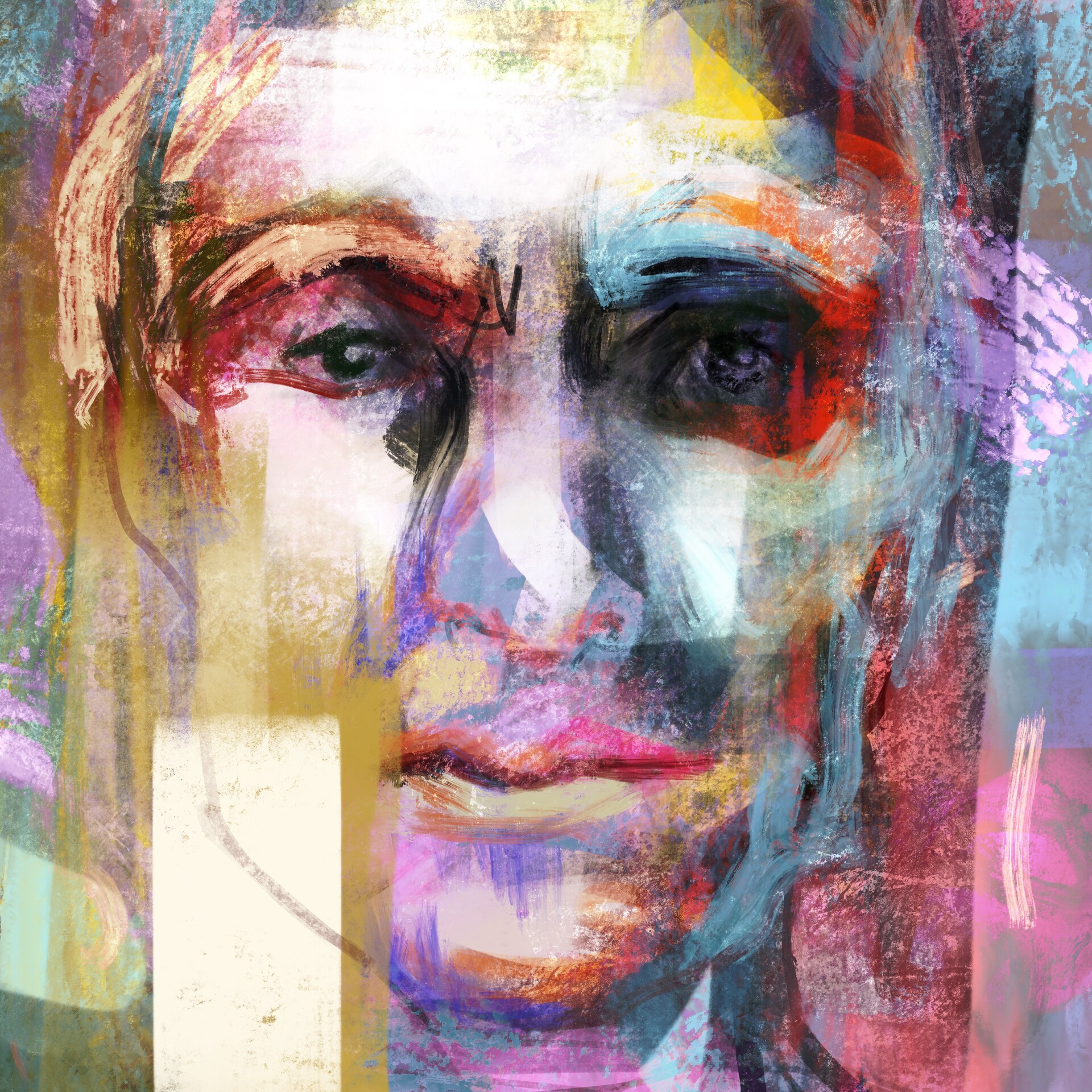 ArtStation - Acrylic Face Sketch