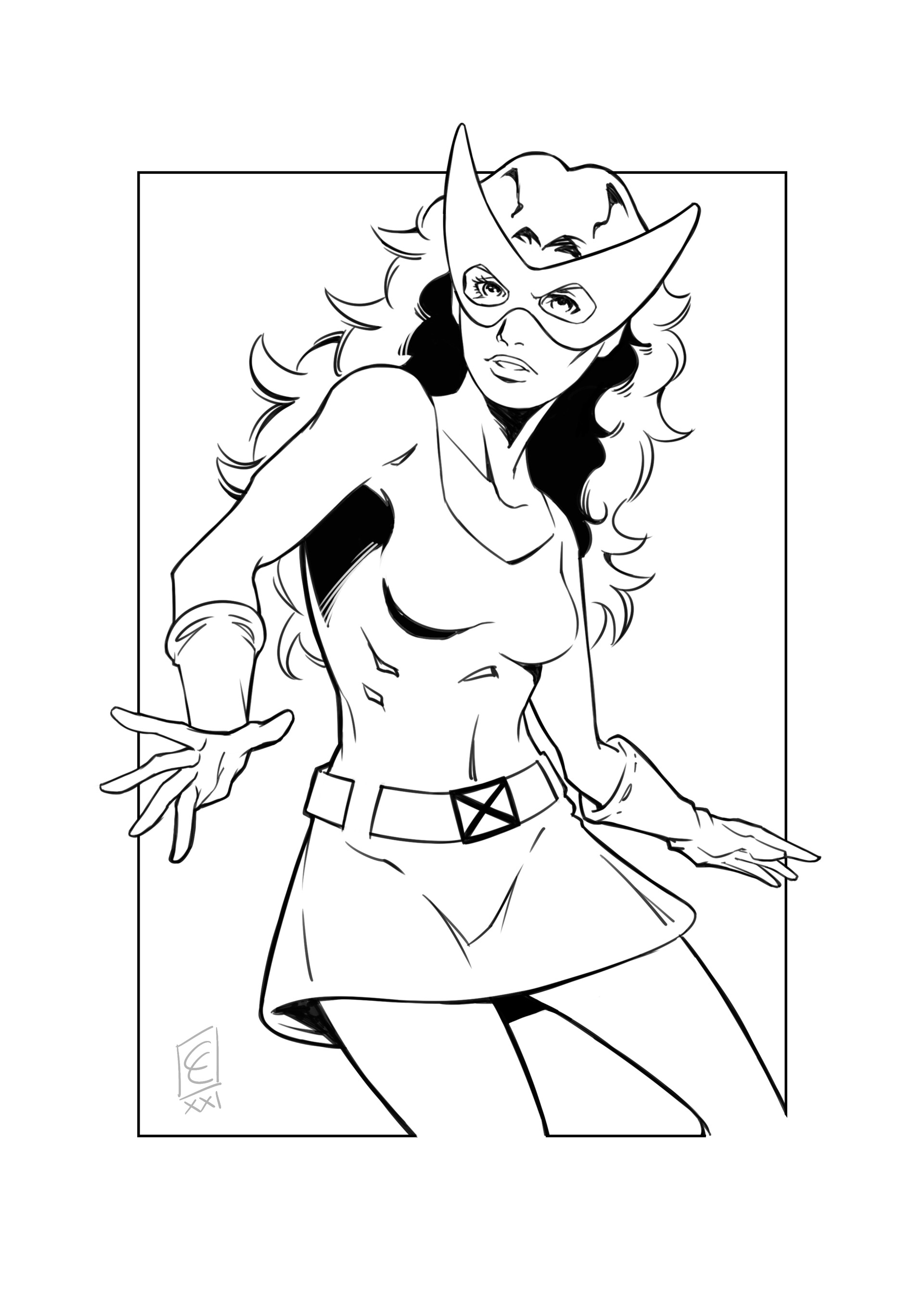 jean grey coloring pages