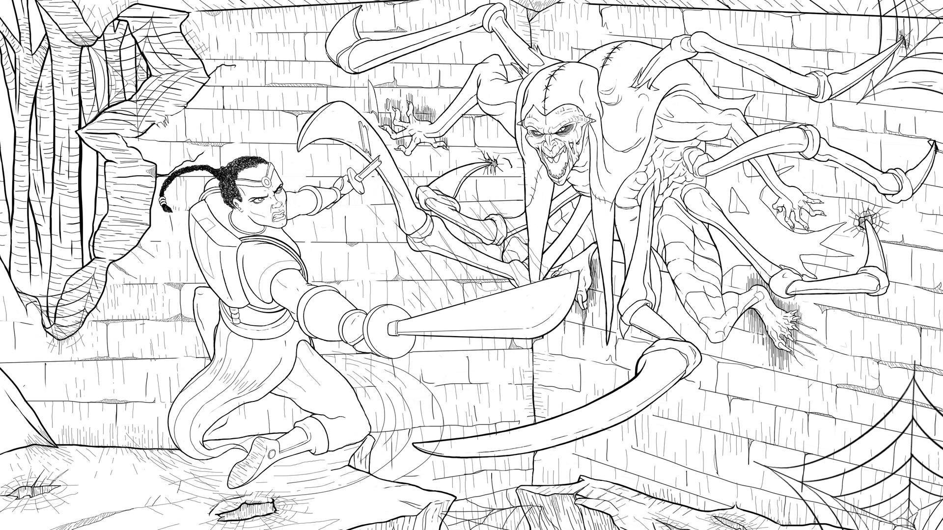 ArtStation - Witch and soldier