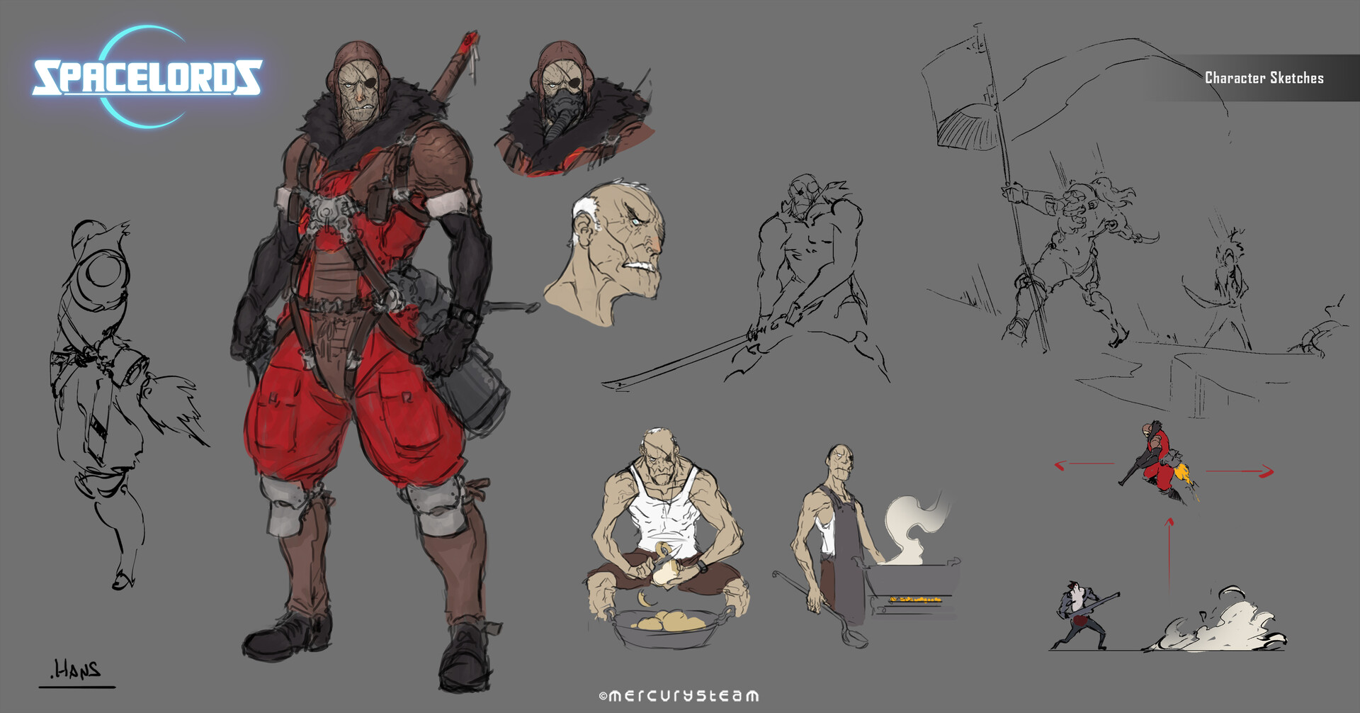 Jorge Benedito - Spacelords Playable Characters Sketches.
