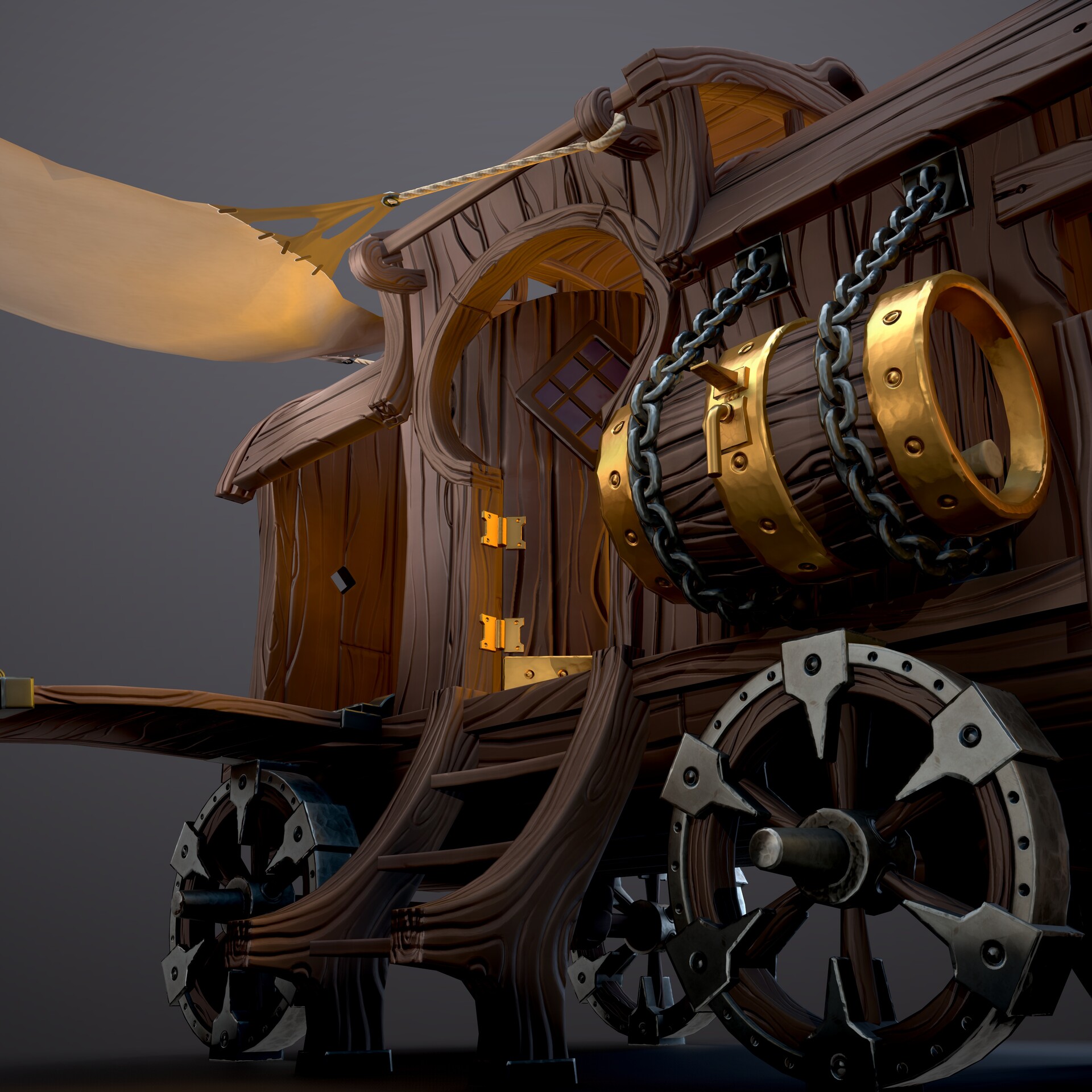 ArtStation - Wooden Carriage
