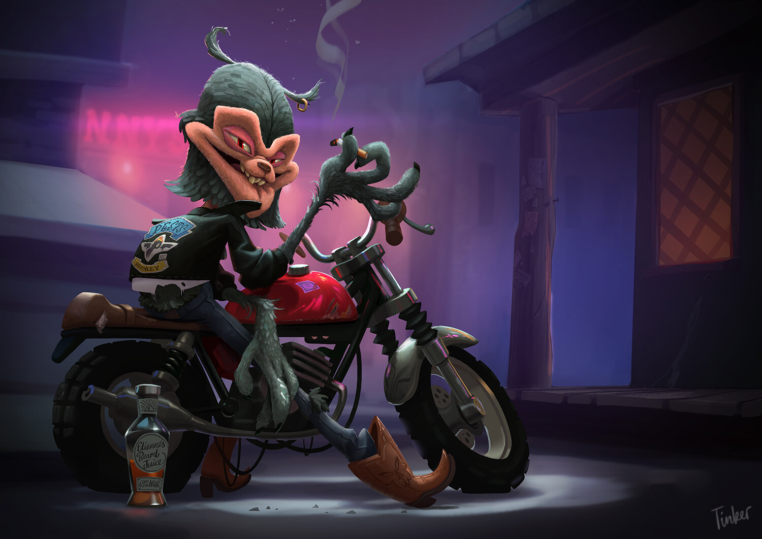 ArtStation - Biker Werewolf