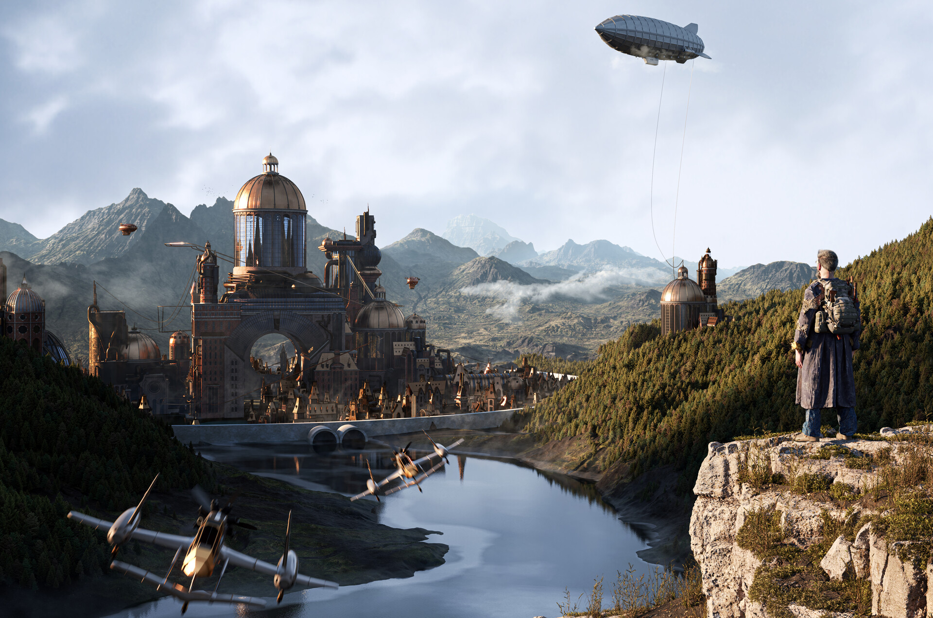 ArtStation - Steampunk City