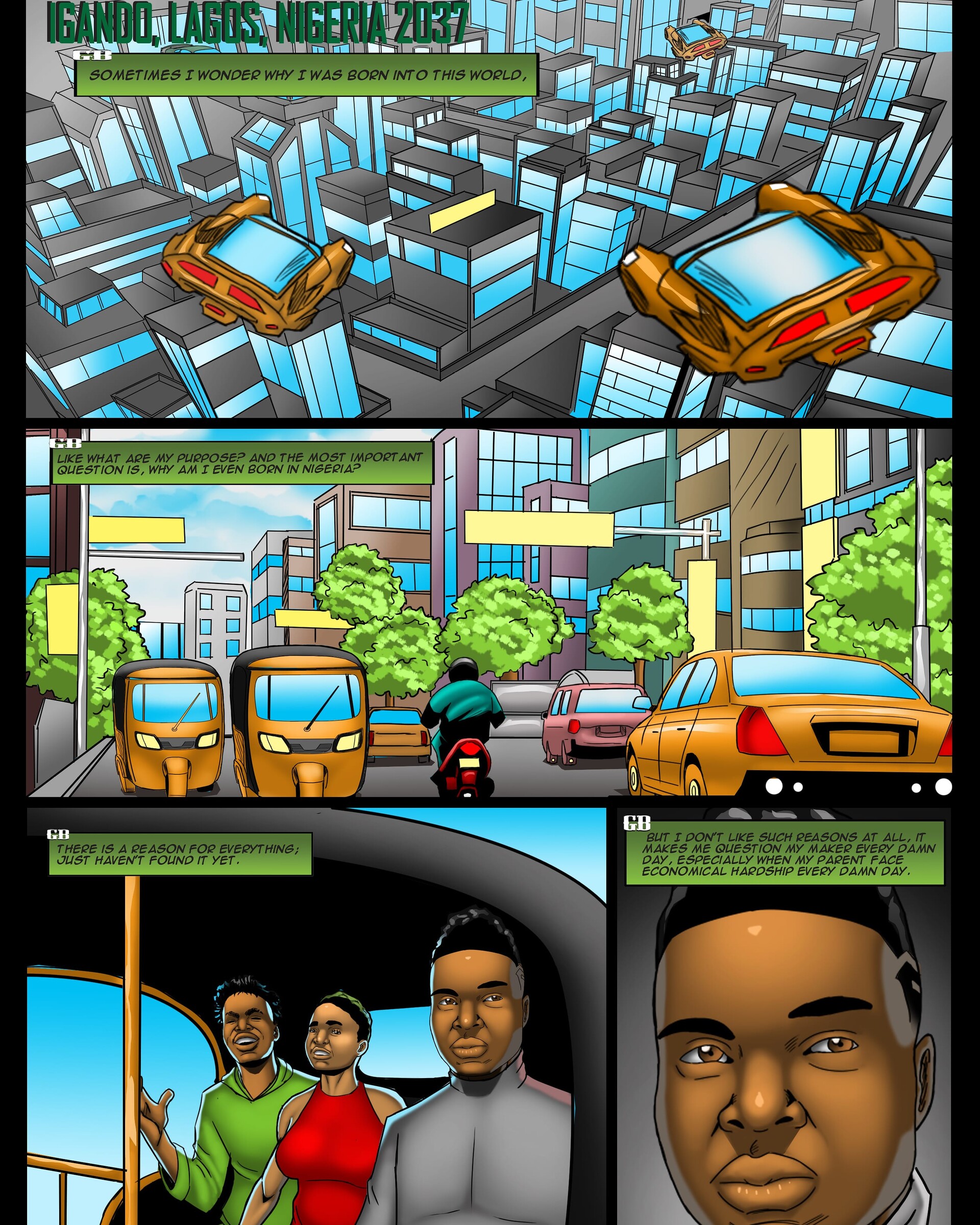 ArtStation - Igando Lagos Nigeria in the future. From gold bullet comic ...