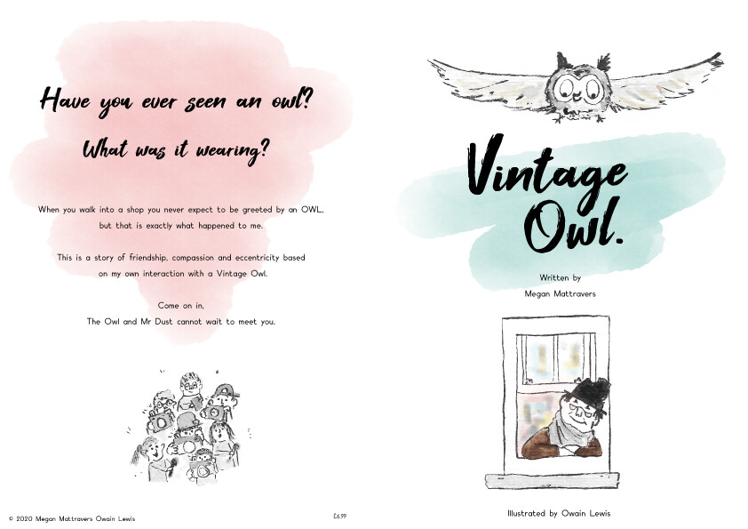 Owain Lewis - Vintage Owl - Children's Book Illustration