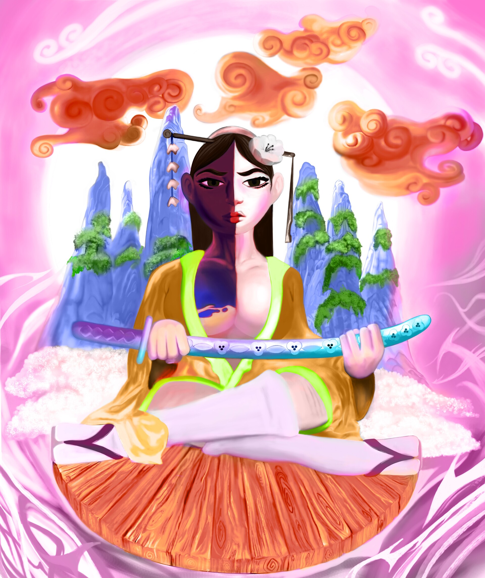 ArtStation - Geisha Girl Illustration