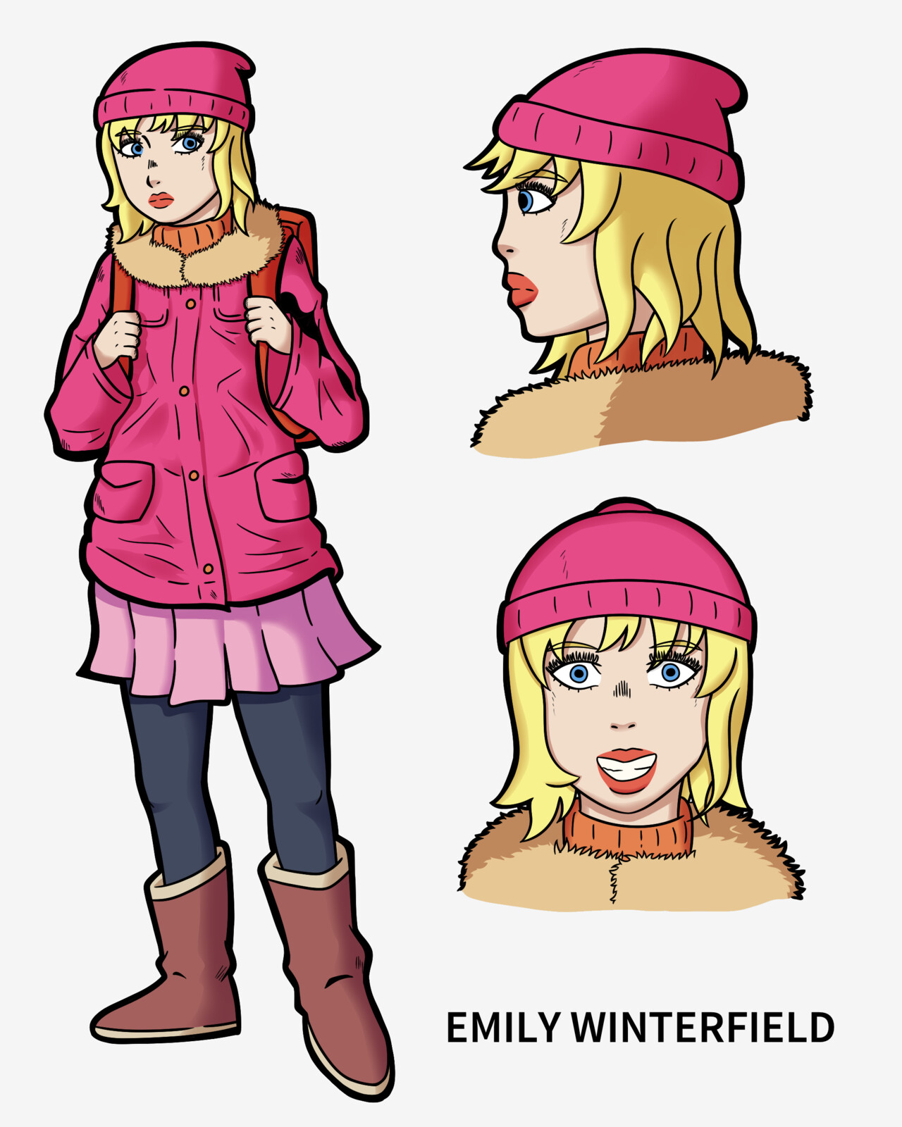 Kylester Arts - OC Emily Winterfield character sheet