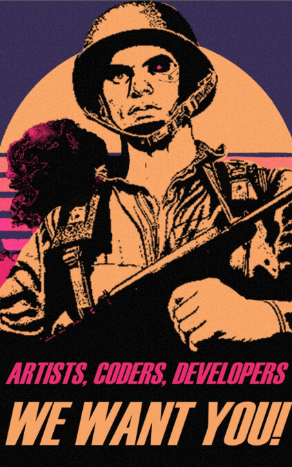 ArtStation - Propaganda Style recruitment Poster for a Cyberpunk themed ...