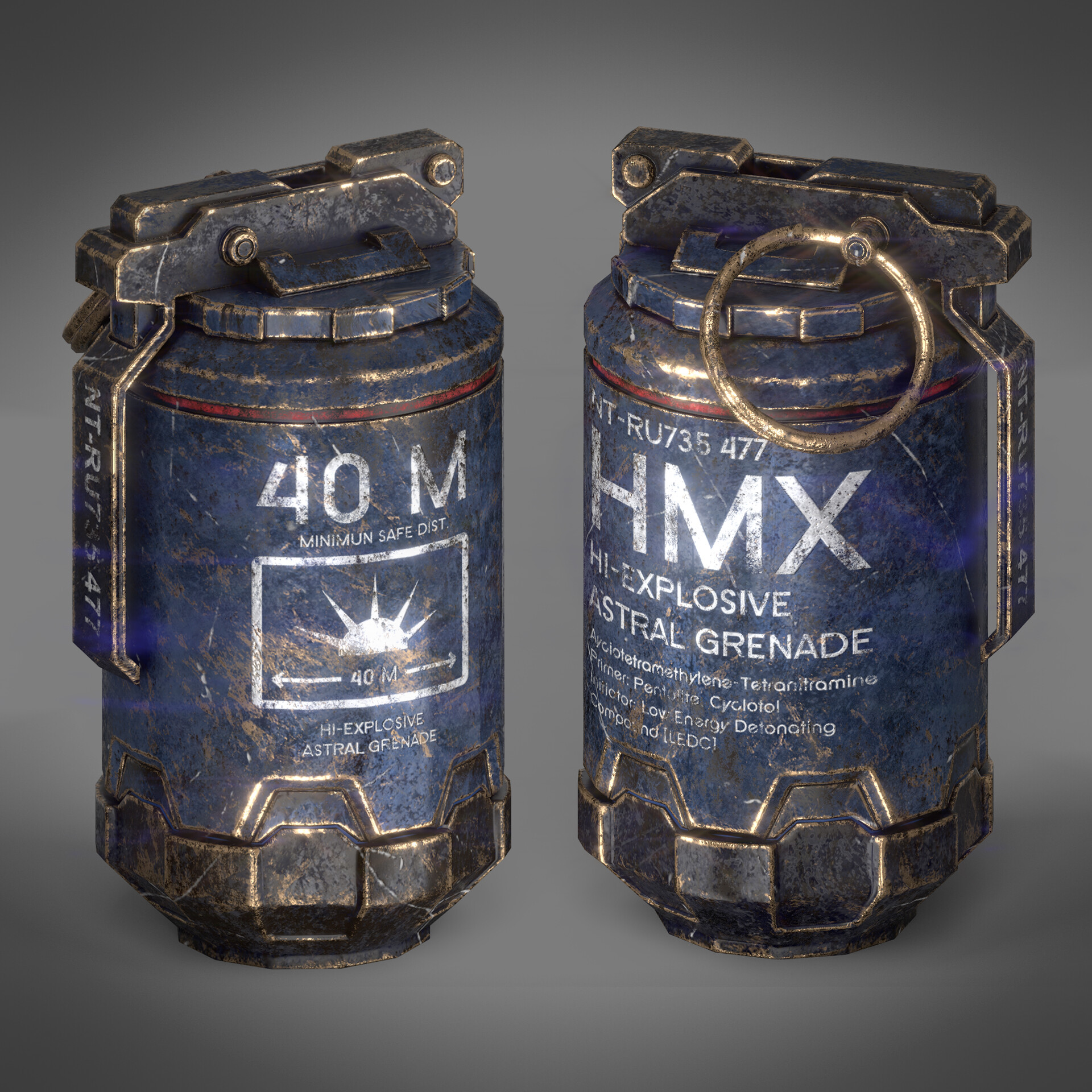 ArtStation - Project Grenade - Modeling, Retopology and Texturing
