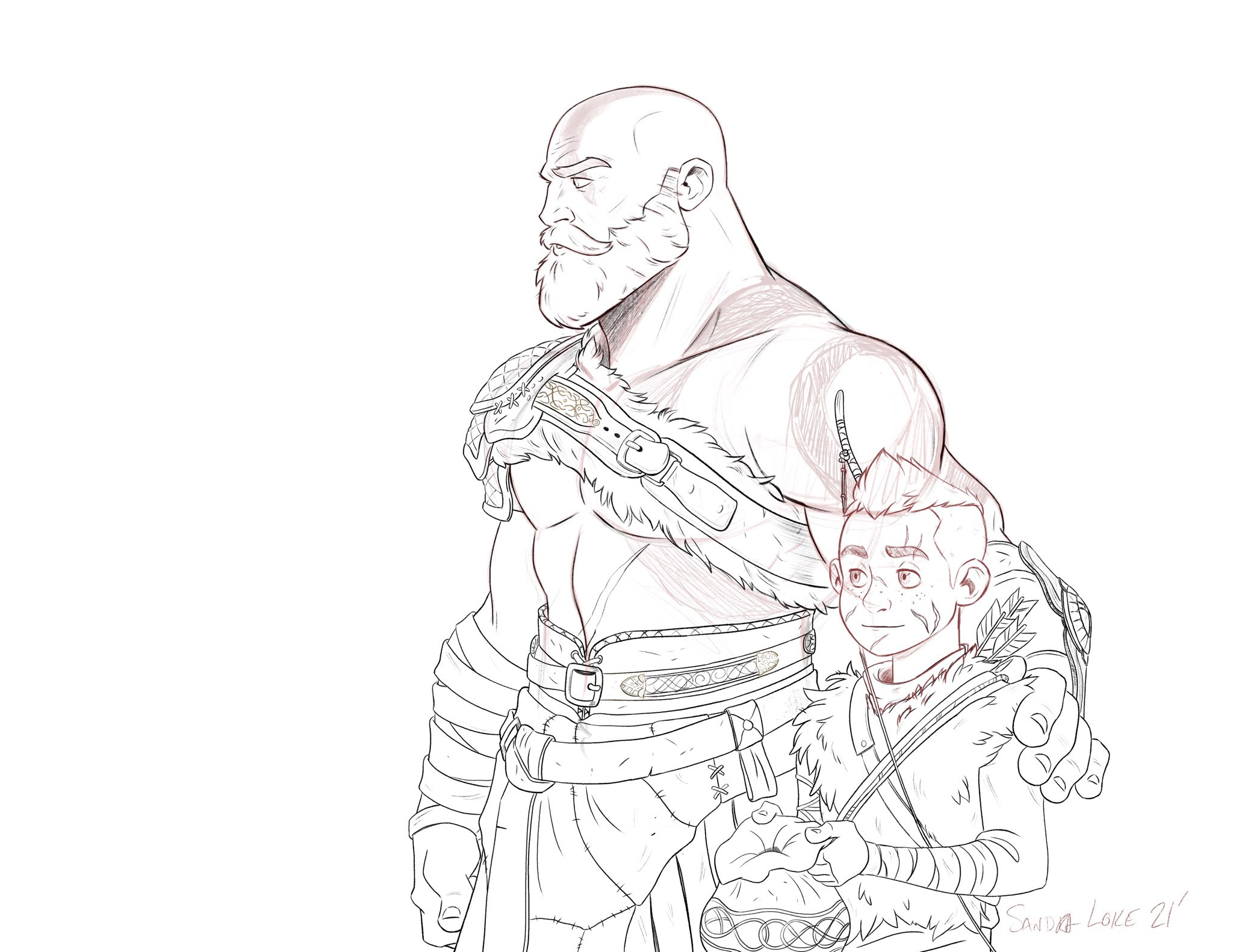 kratos god of war coloring pages
