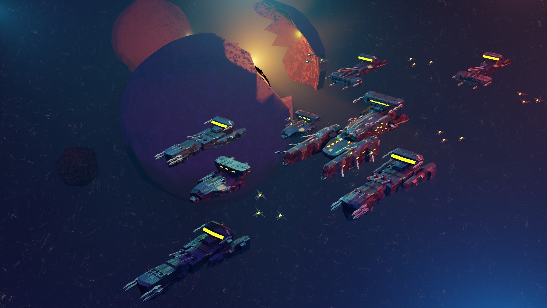 ArtStation - My galactic battle fleet