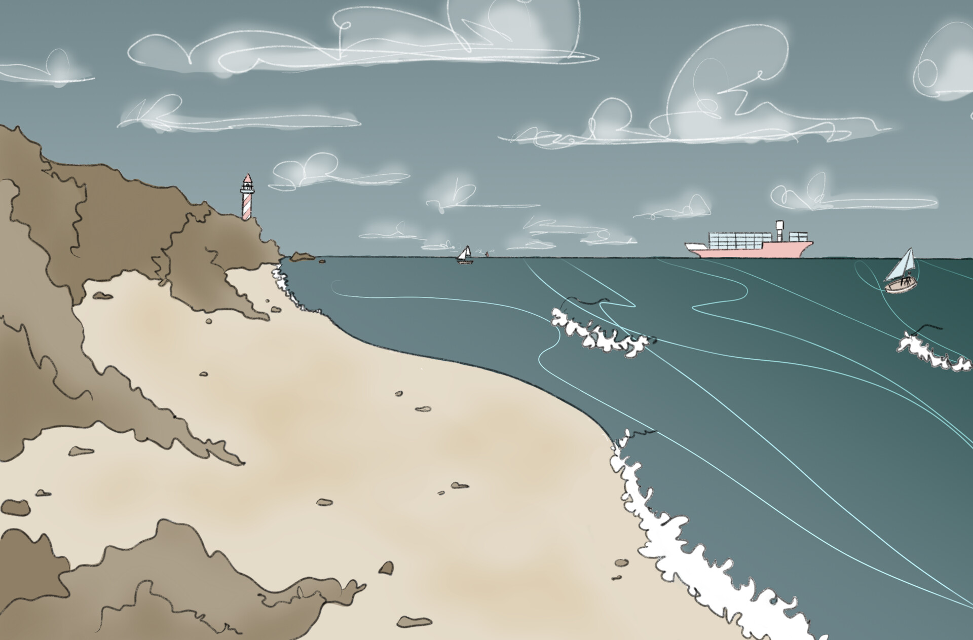 ArtStation - Dog by the Sea Pitch Concepts