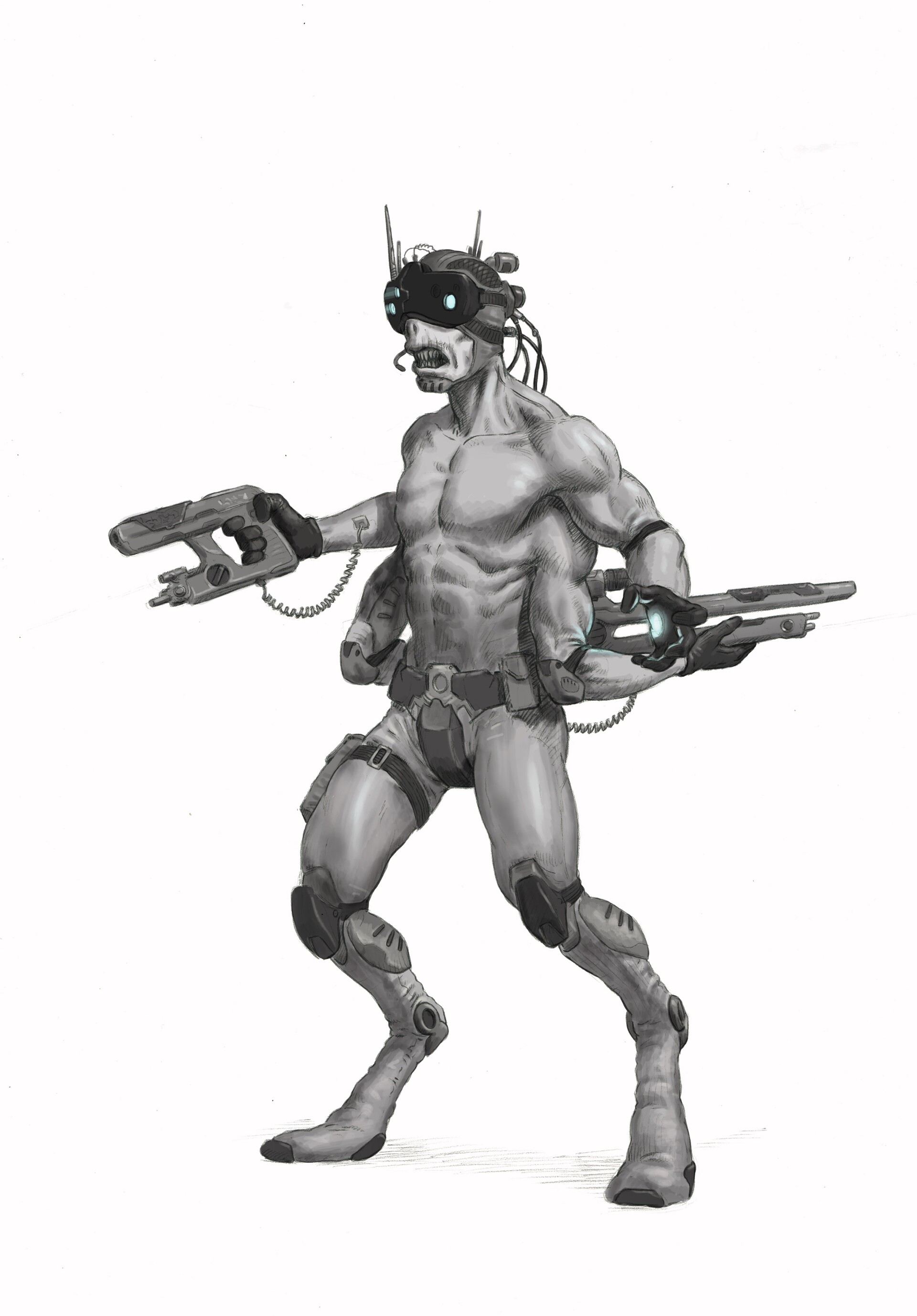 Luca Sotgiu - 4 armed alien