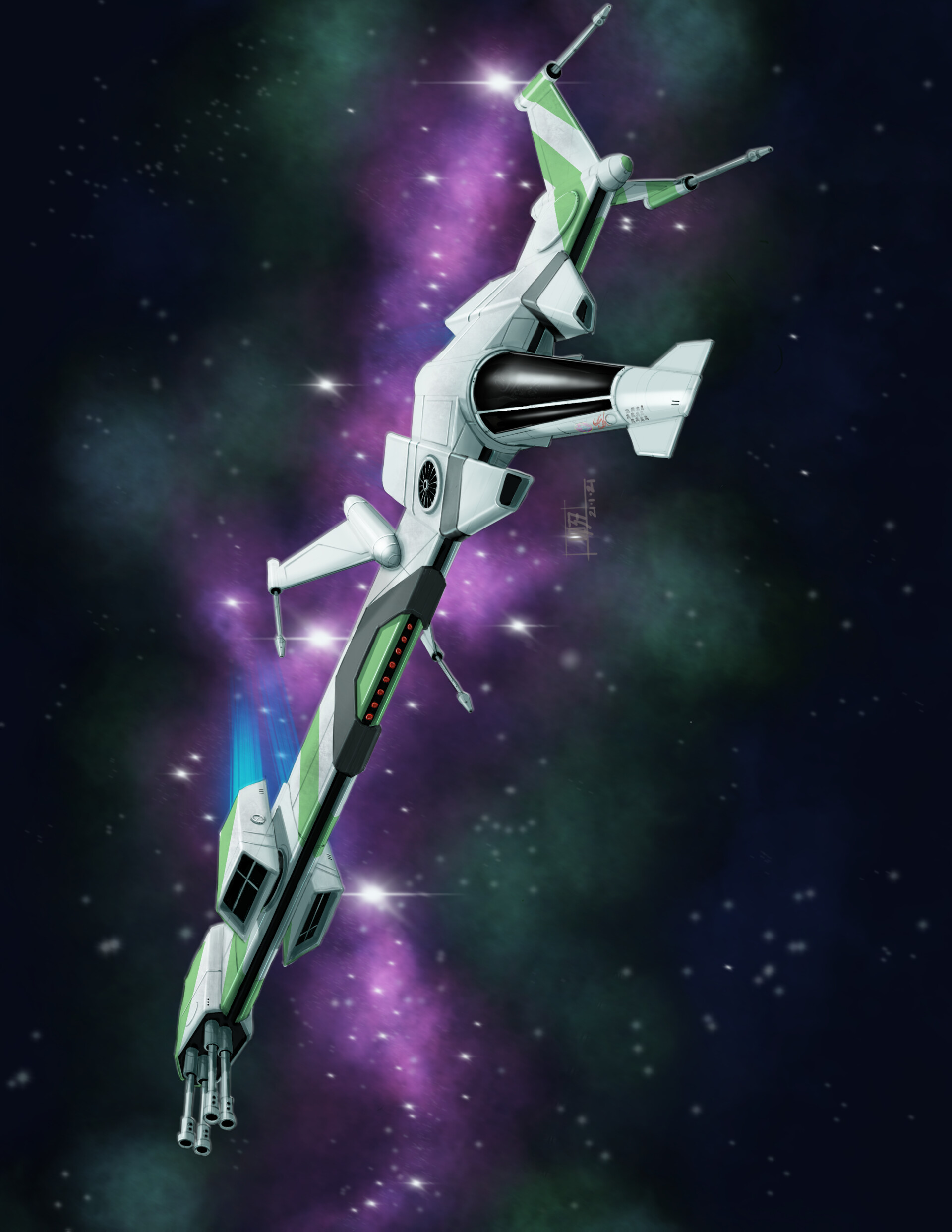 ArtStation - Asymmetry Starfighter Concept