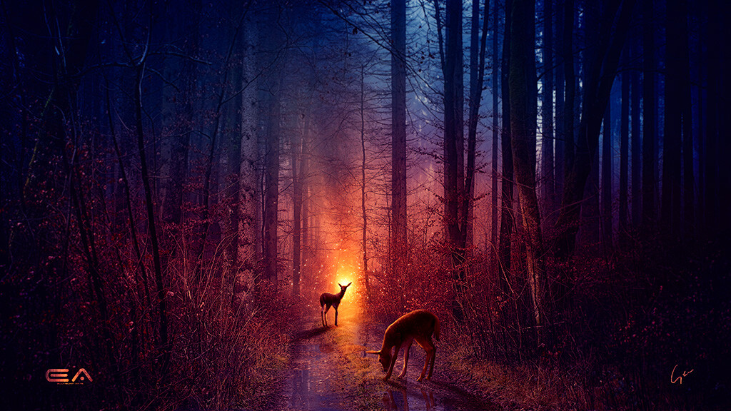 ArtStation - The deer path