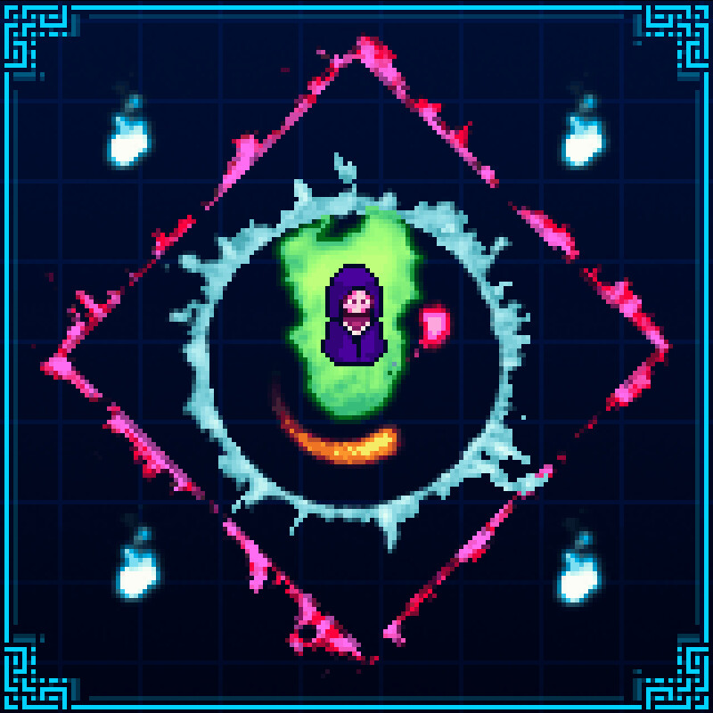 ArtStation - [GIF] Epic Fire Mage Ritual Effects (Pixelart Animation)