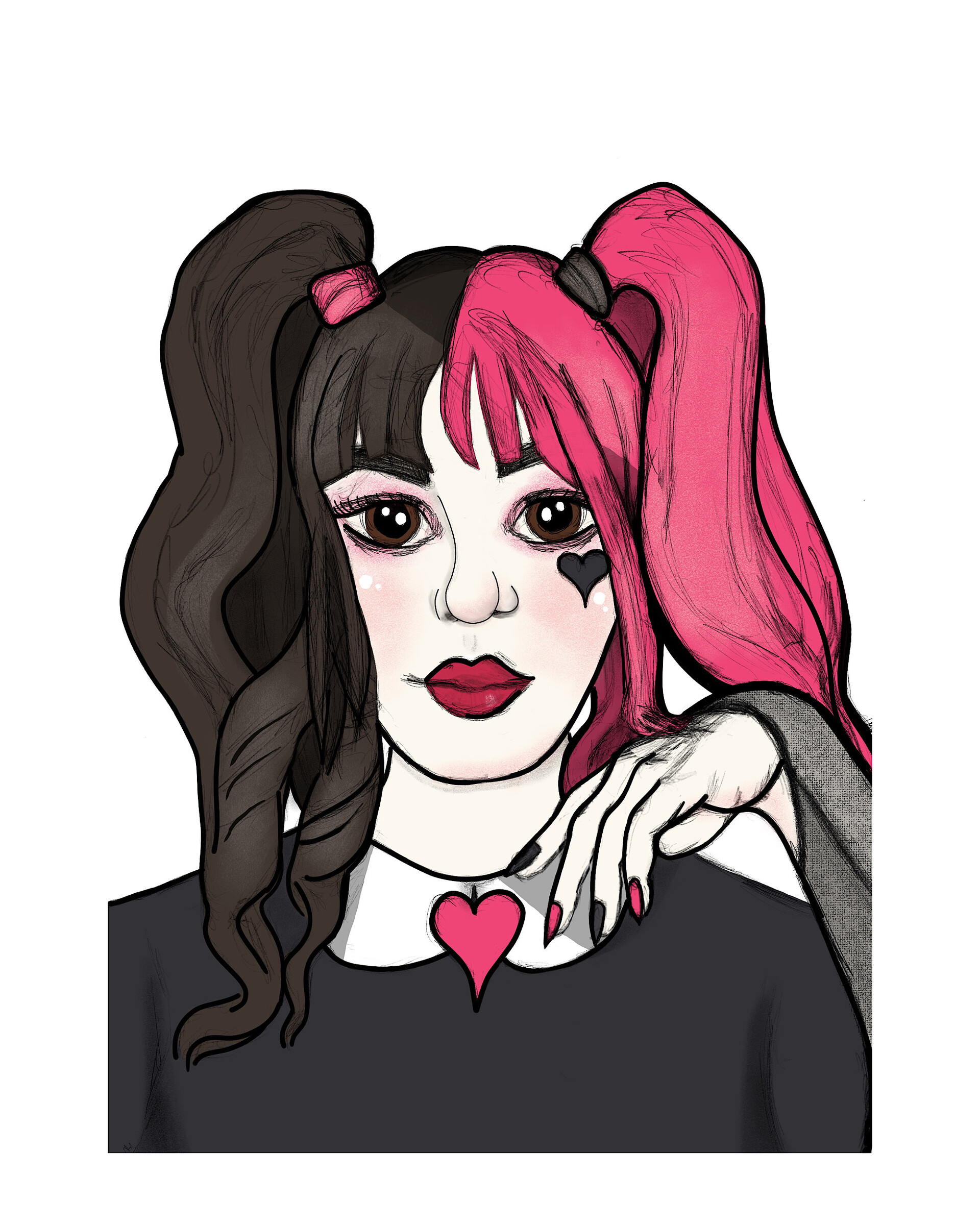 ArtStation - Character design influened by Harley Quinn