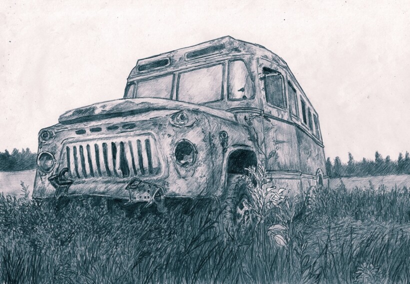 ArtStation - Abandoned bus