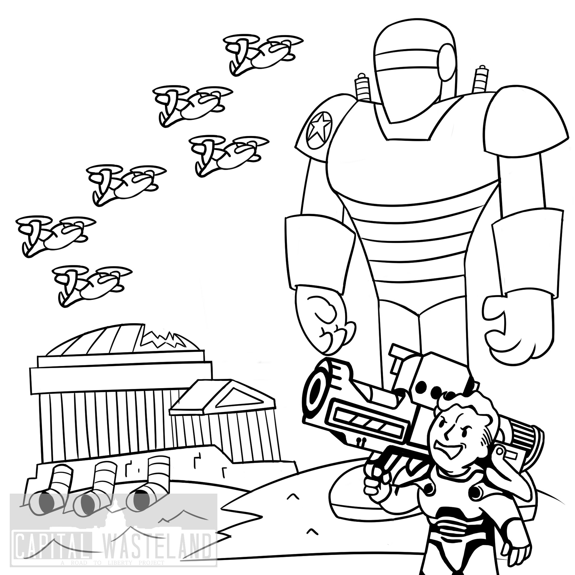 vault boy coloring pages