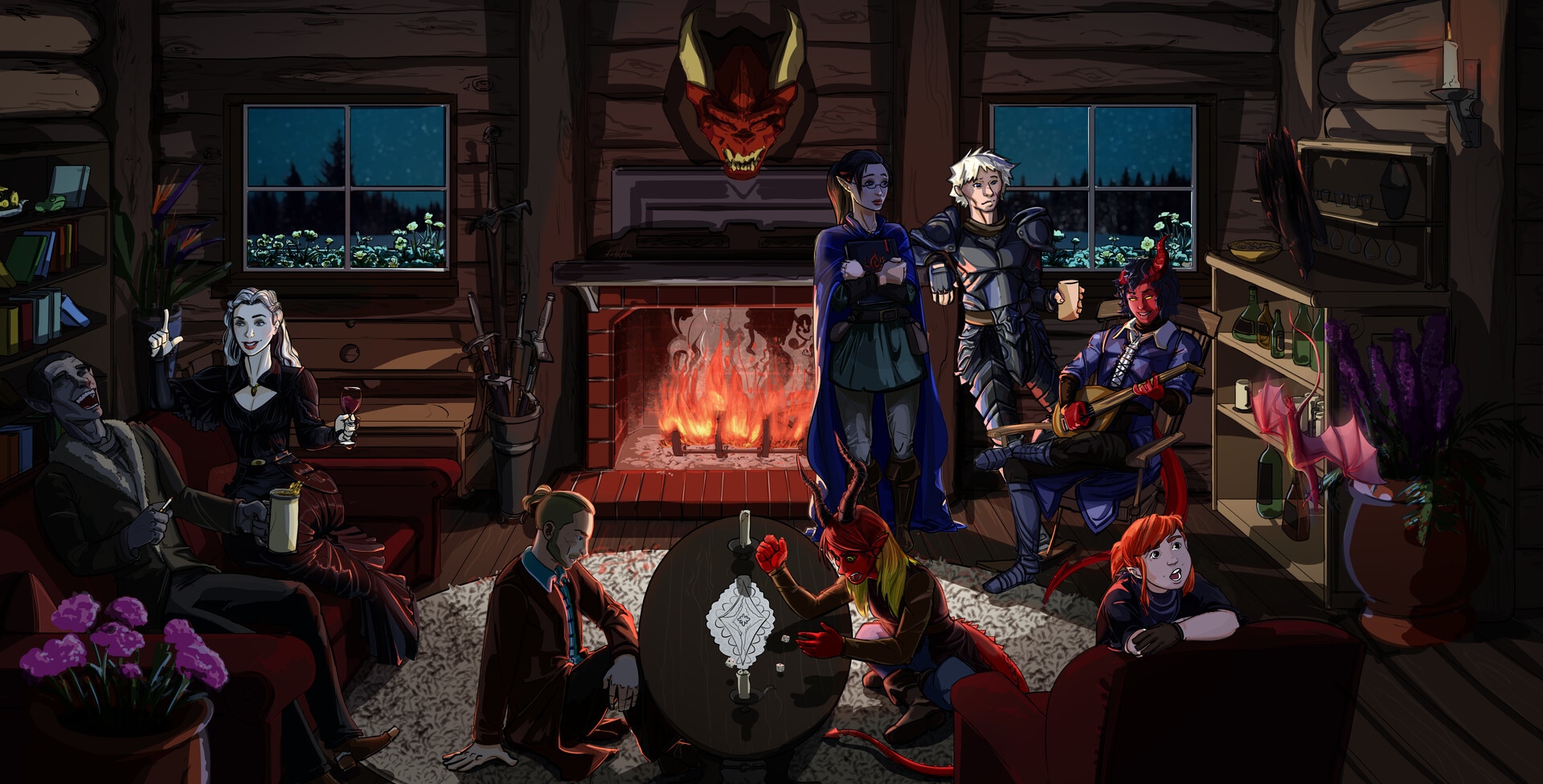 ArtStation - Fantasy Cabin Party