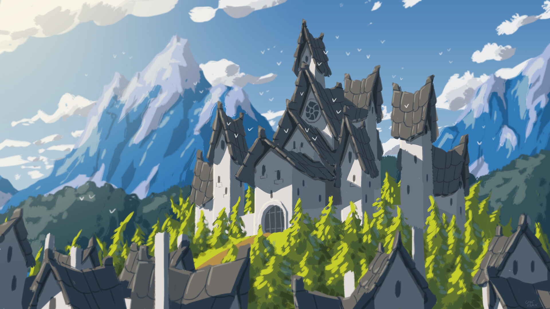 ArtStation - Castle on a Hill