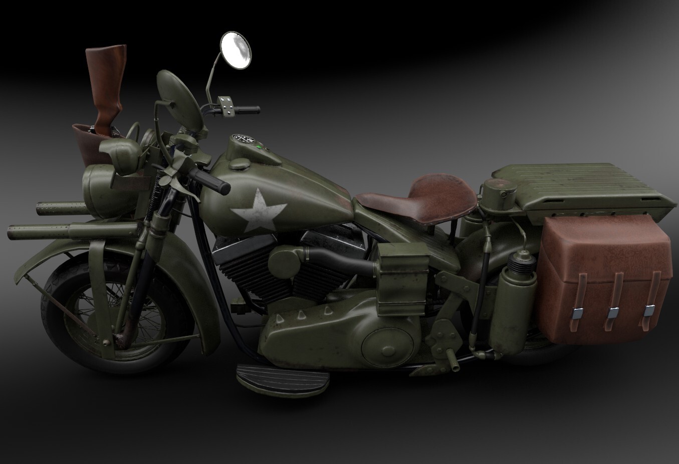 Wellington Torino - Motorcycle Military II War HD Game Ready