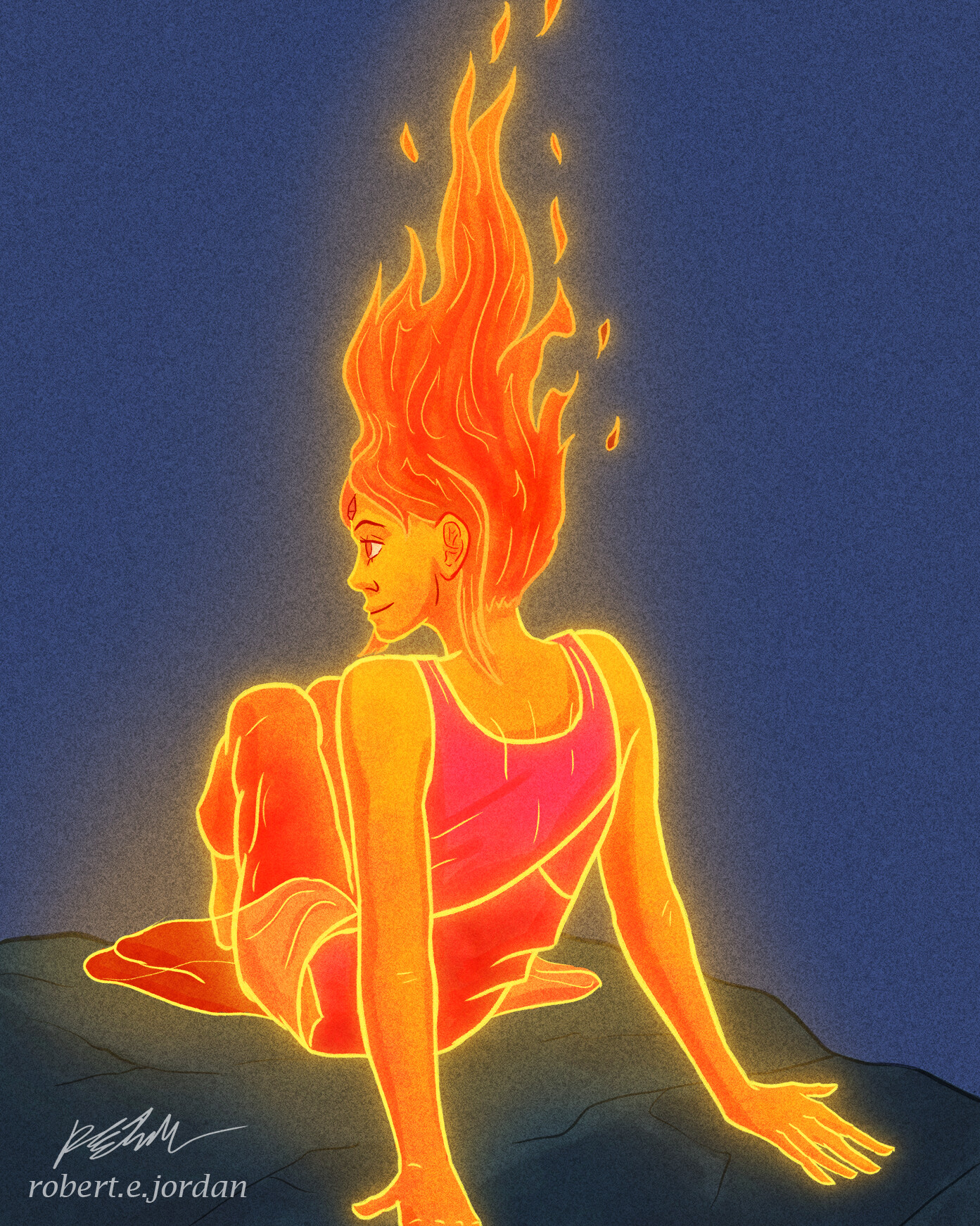 how to draw flame princess from adventure time