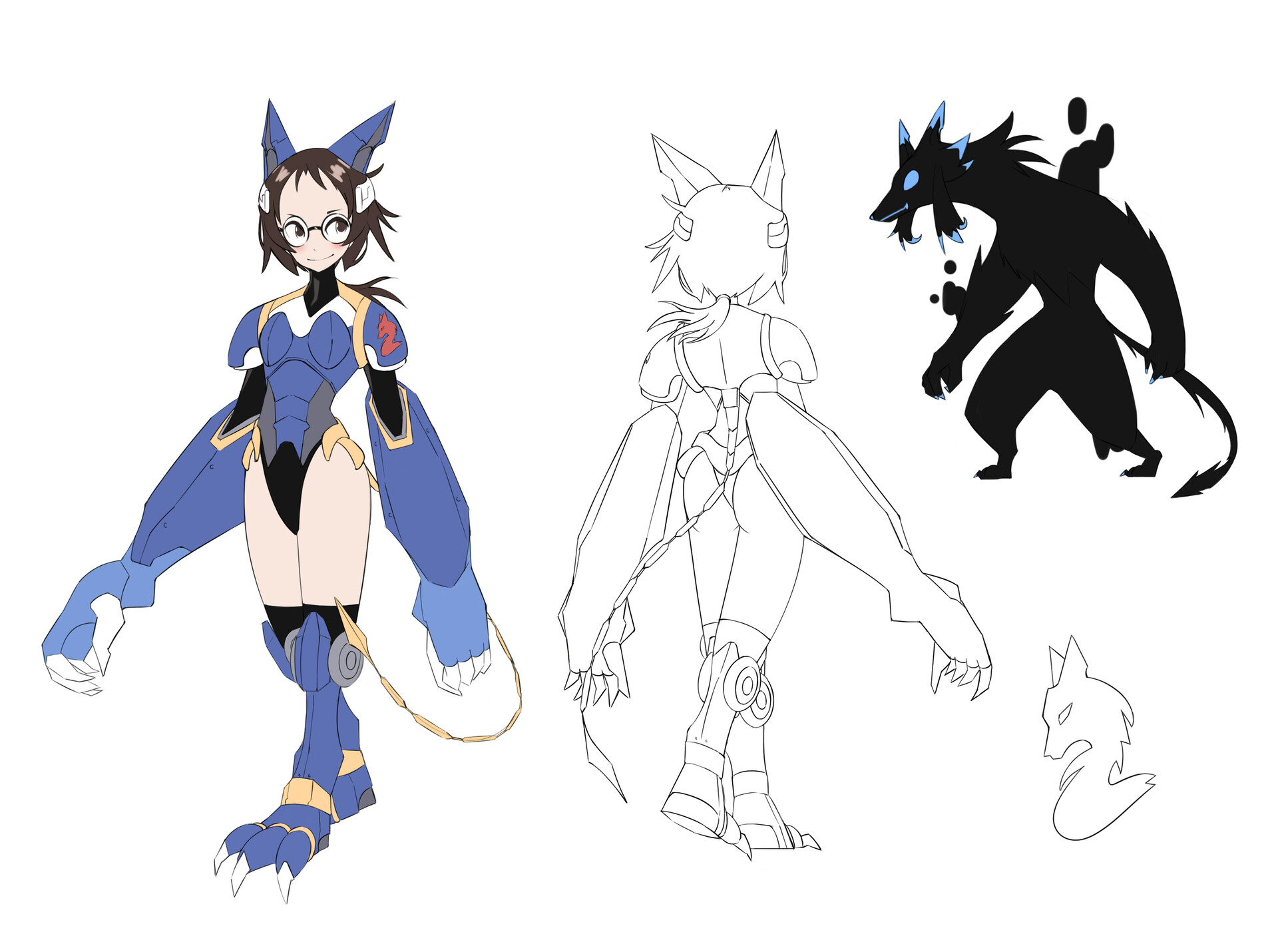 ArtStation - Robotic Wolf Girl