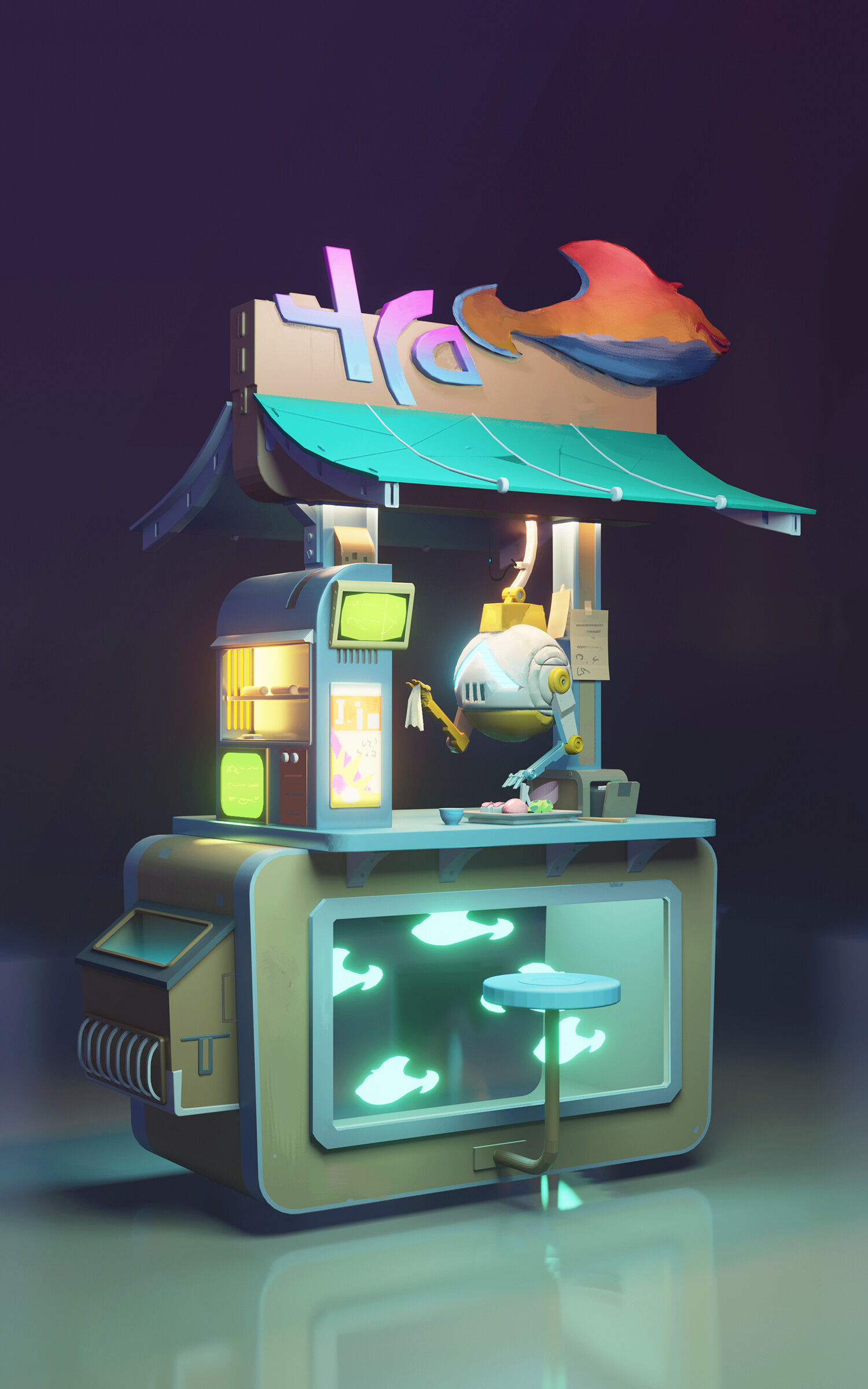 ArtStation - Eat sushi
