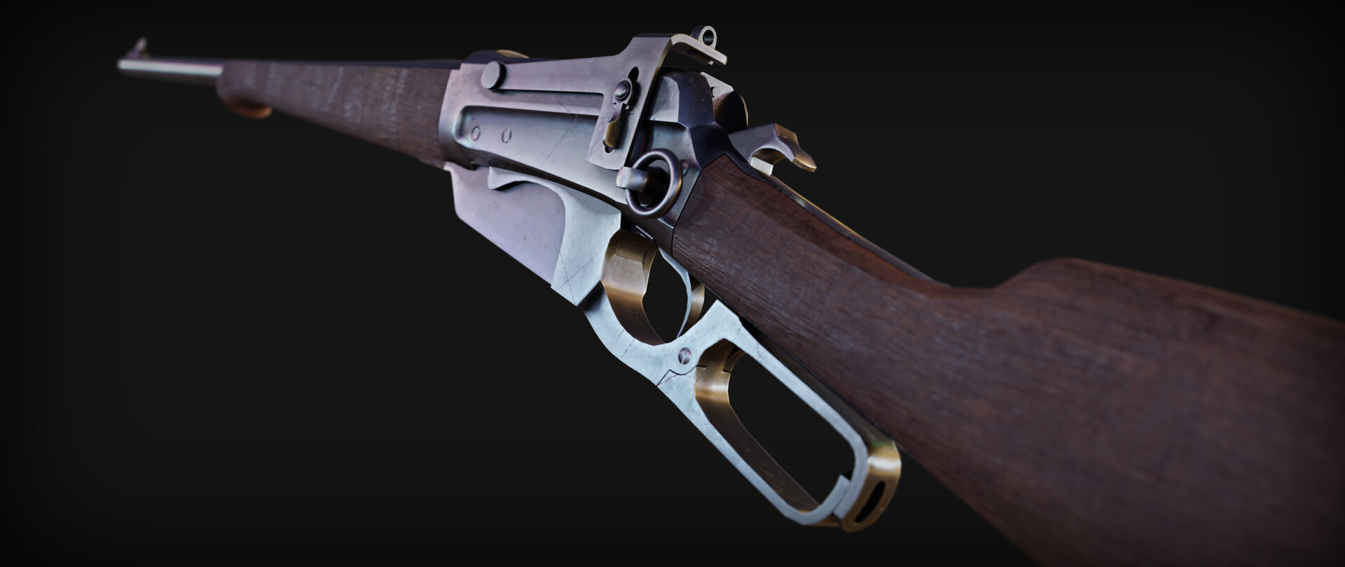 ArtStation - Winchester Model 1895 Lever-action Rifle