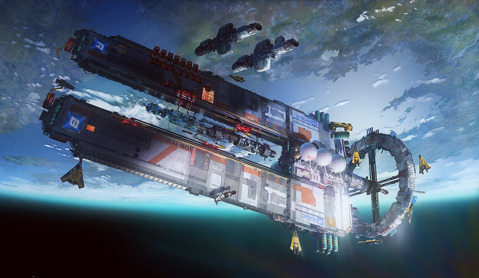 Station 3 “Evalense”, Orbital Shipyard by Edouard Groult ...