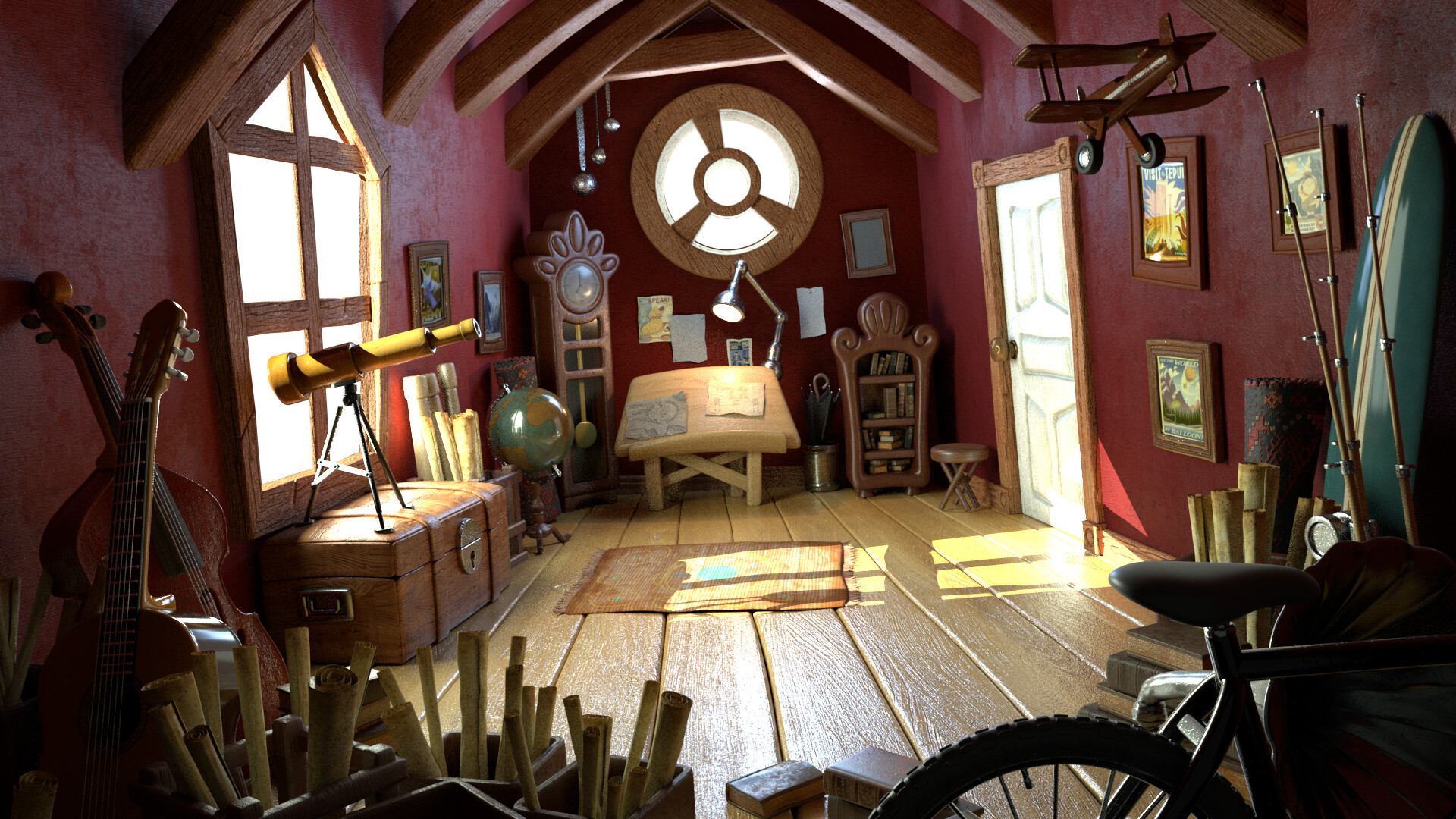 ArtStation - ART ROOM INTERIOR...