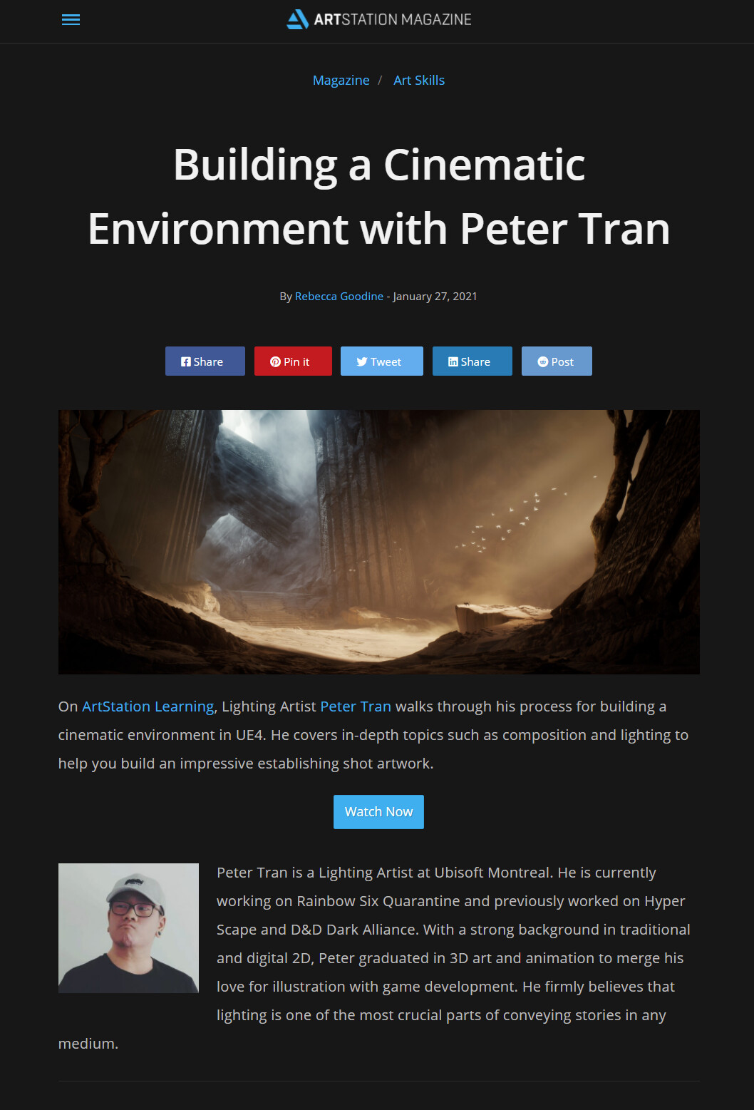 Peter Tran - UE4 Cinematic Environment — Artstation Magazine