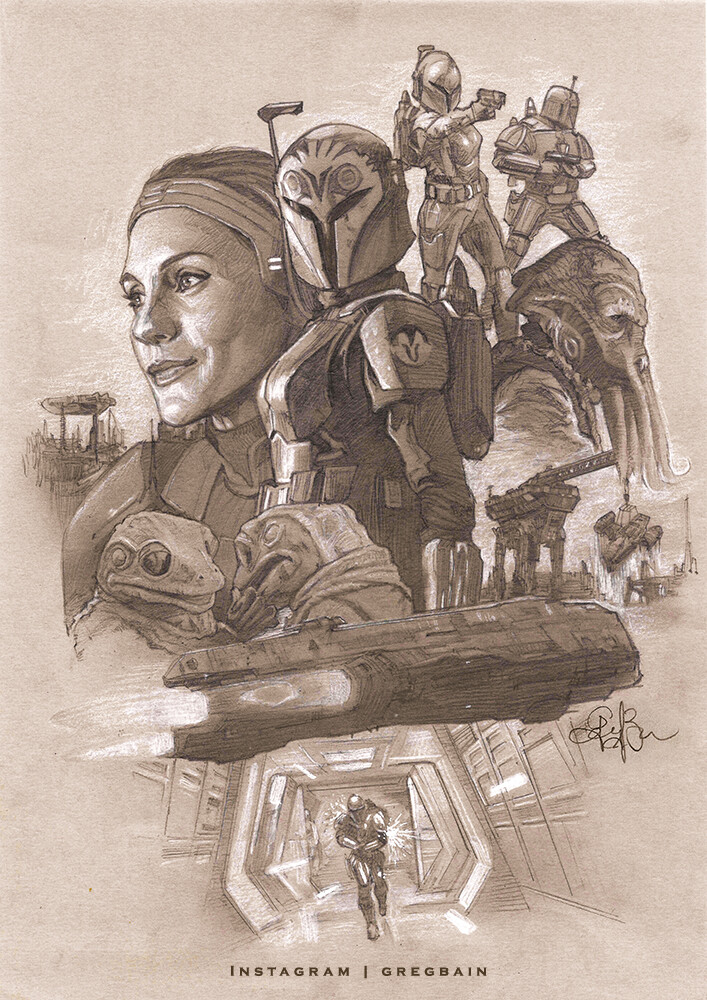 Greg Bain - The Mandalorian - Season 2 - Sketches for All Episodes