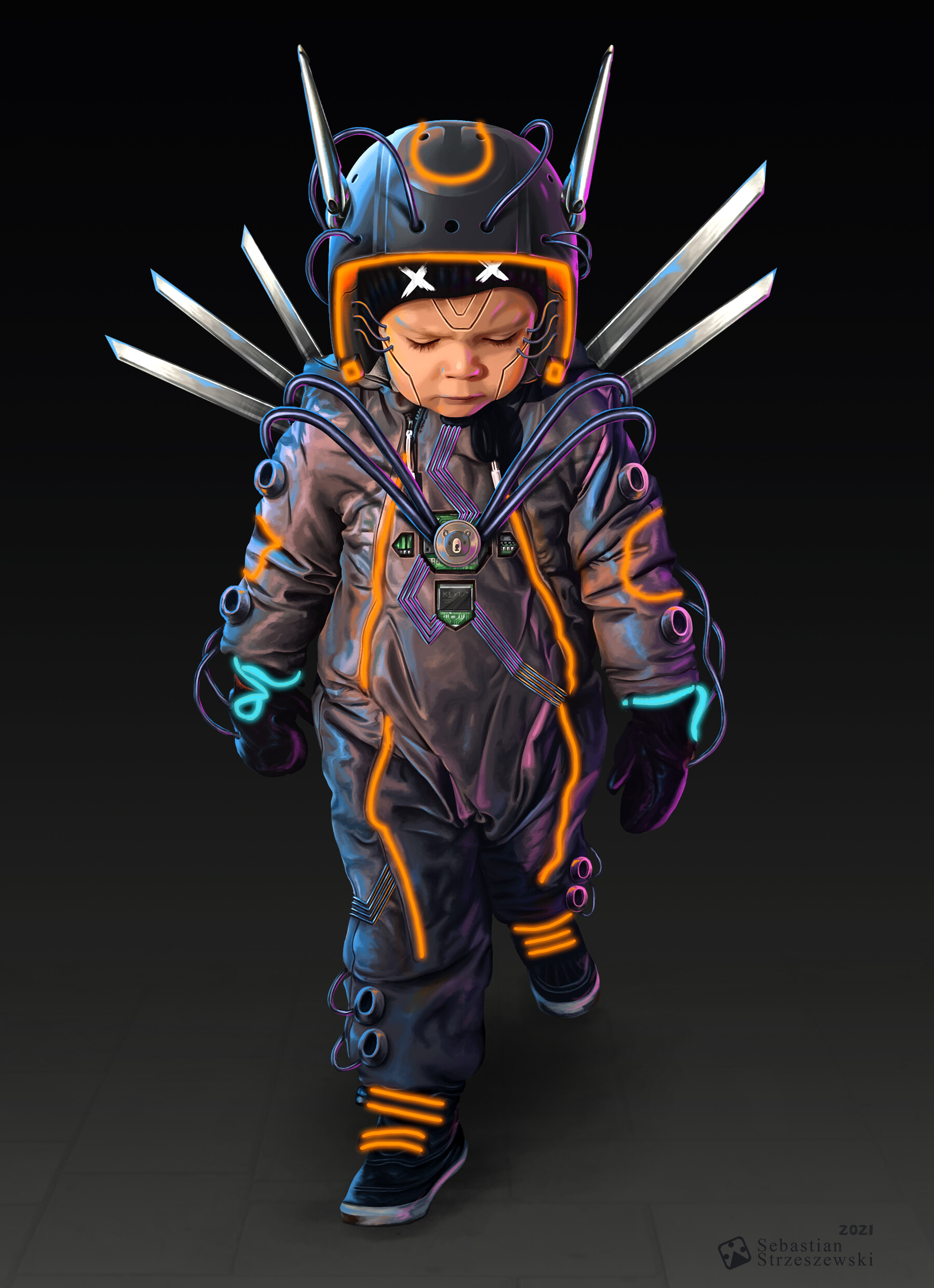 ArtStation - Cyberpunk kid
