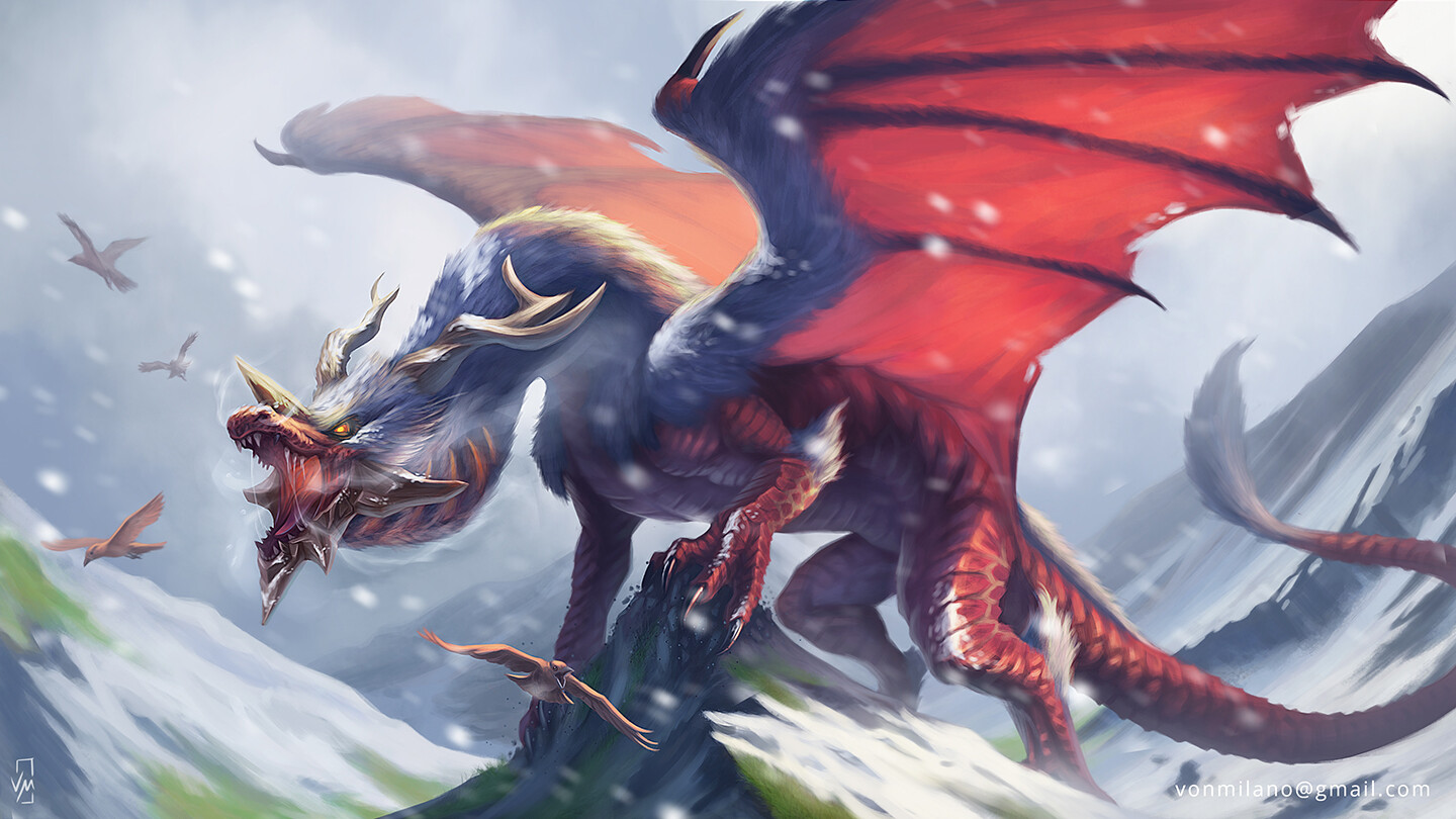 ArtStation - Dragon of Rysvic Mountain