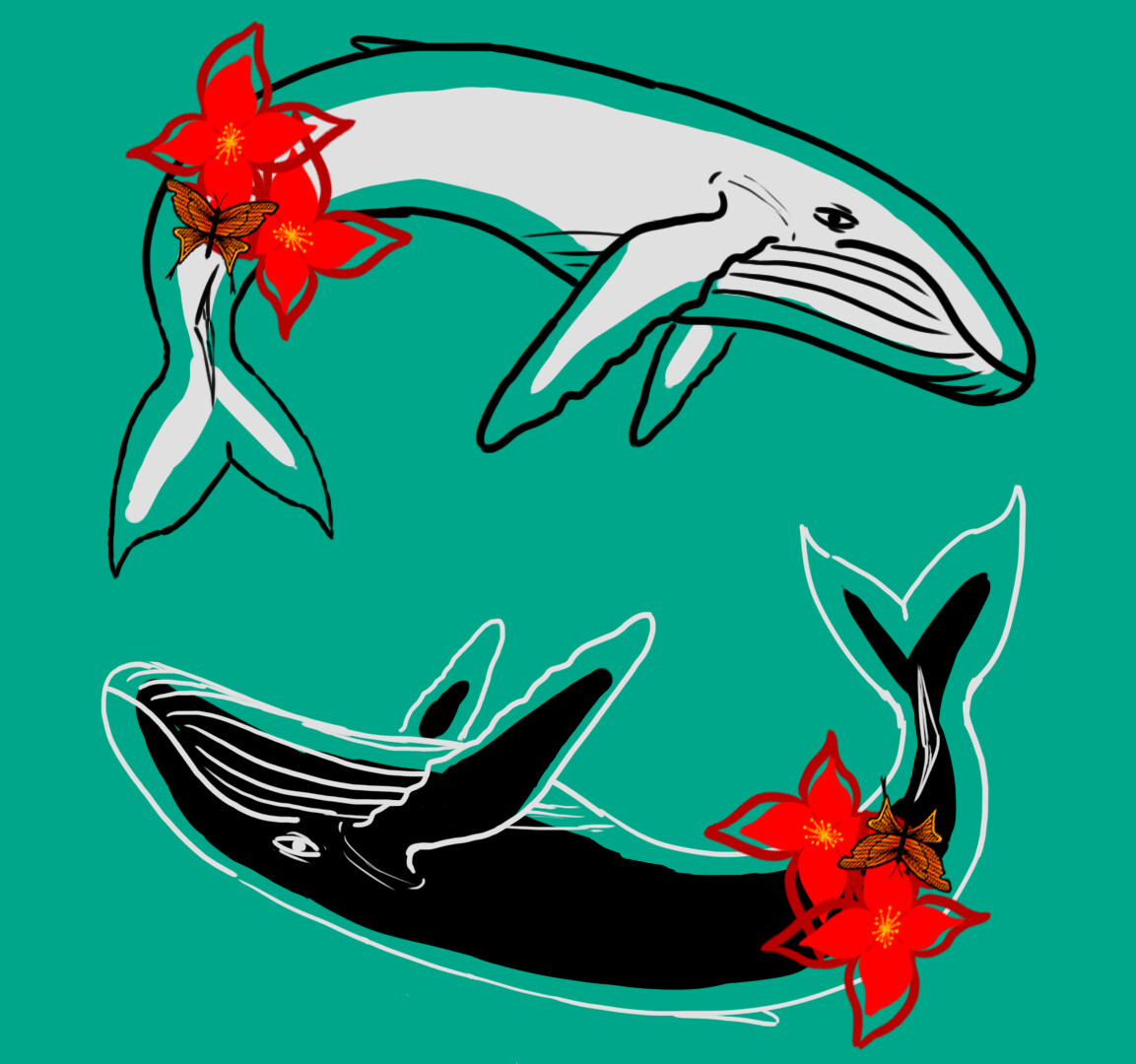 Pauline Roy - Yin Yang Whales