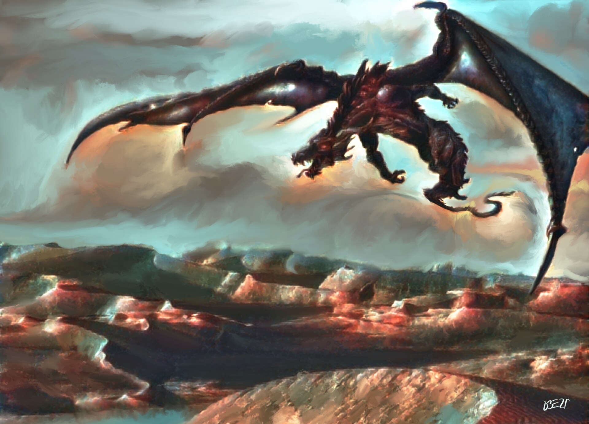 ArtStation - Painterly Dragon