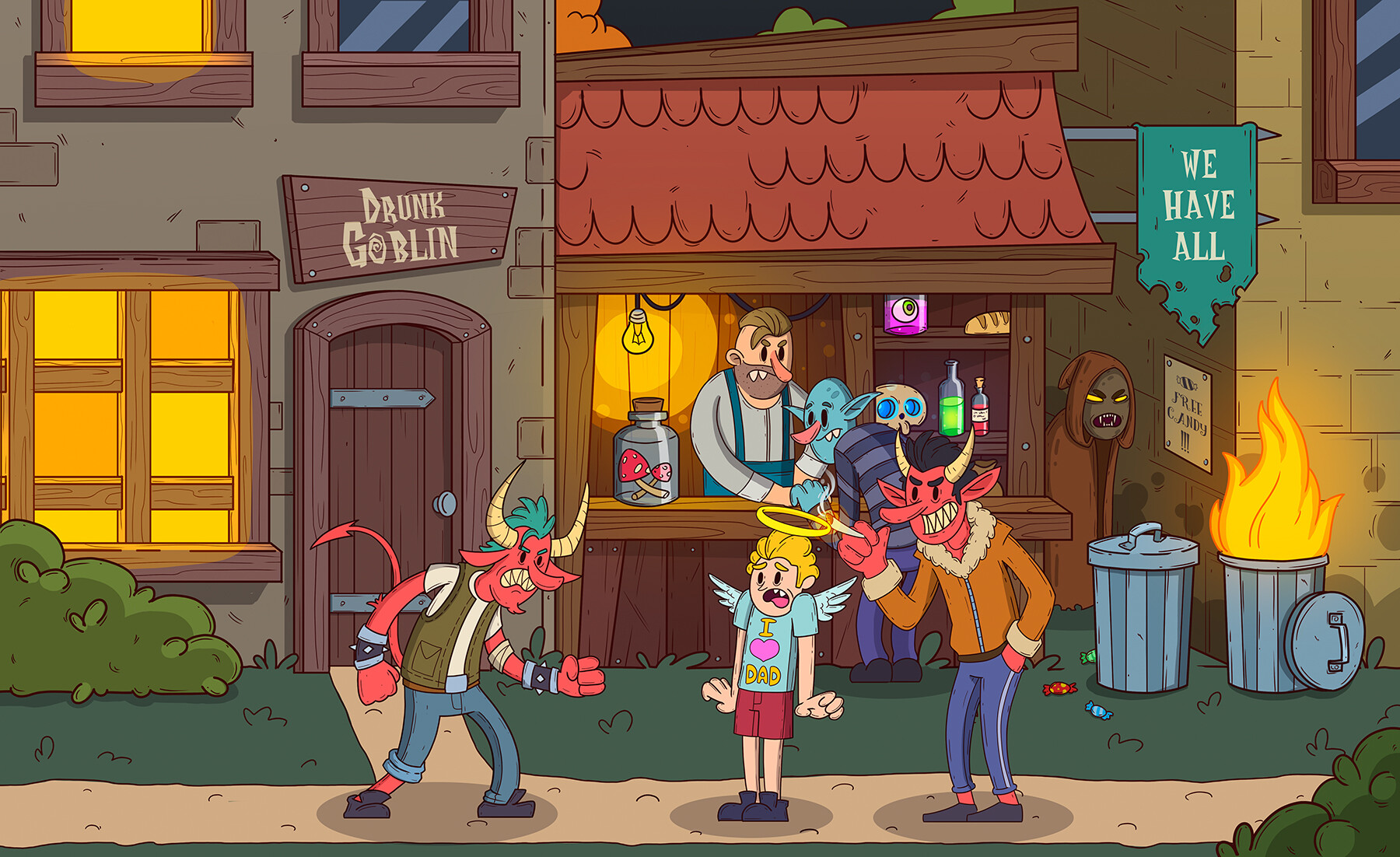 ArtStation - Bar Drunk goblin